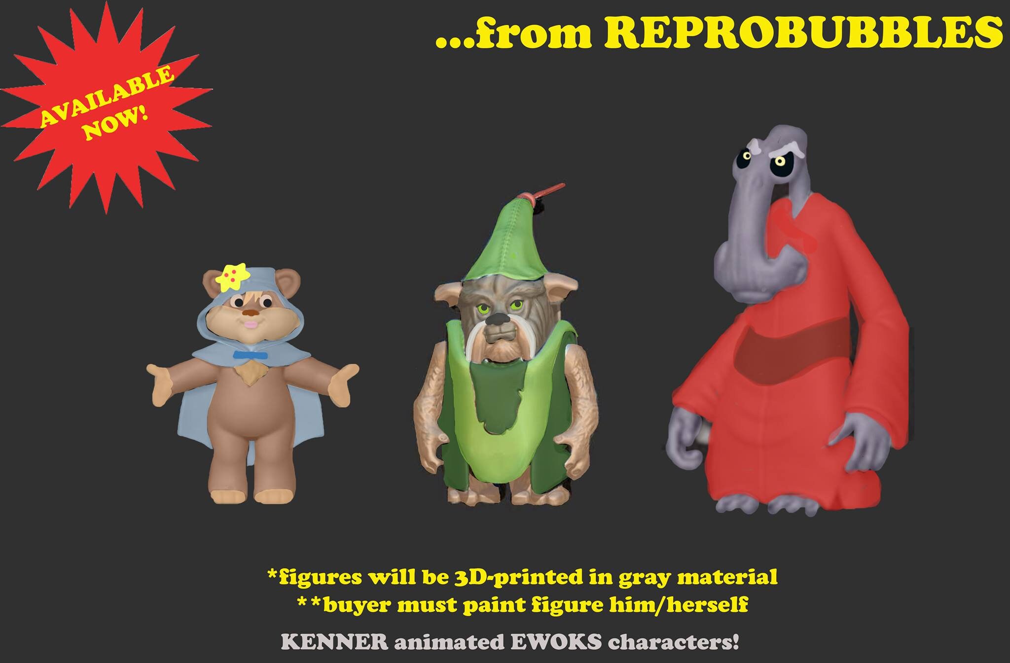 Horville (ewoks) - 3D Printed Model Kit - From Reprobubbles- Vintage ...
