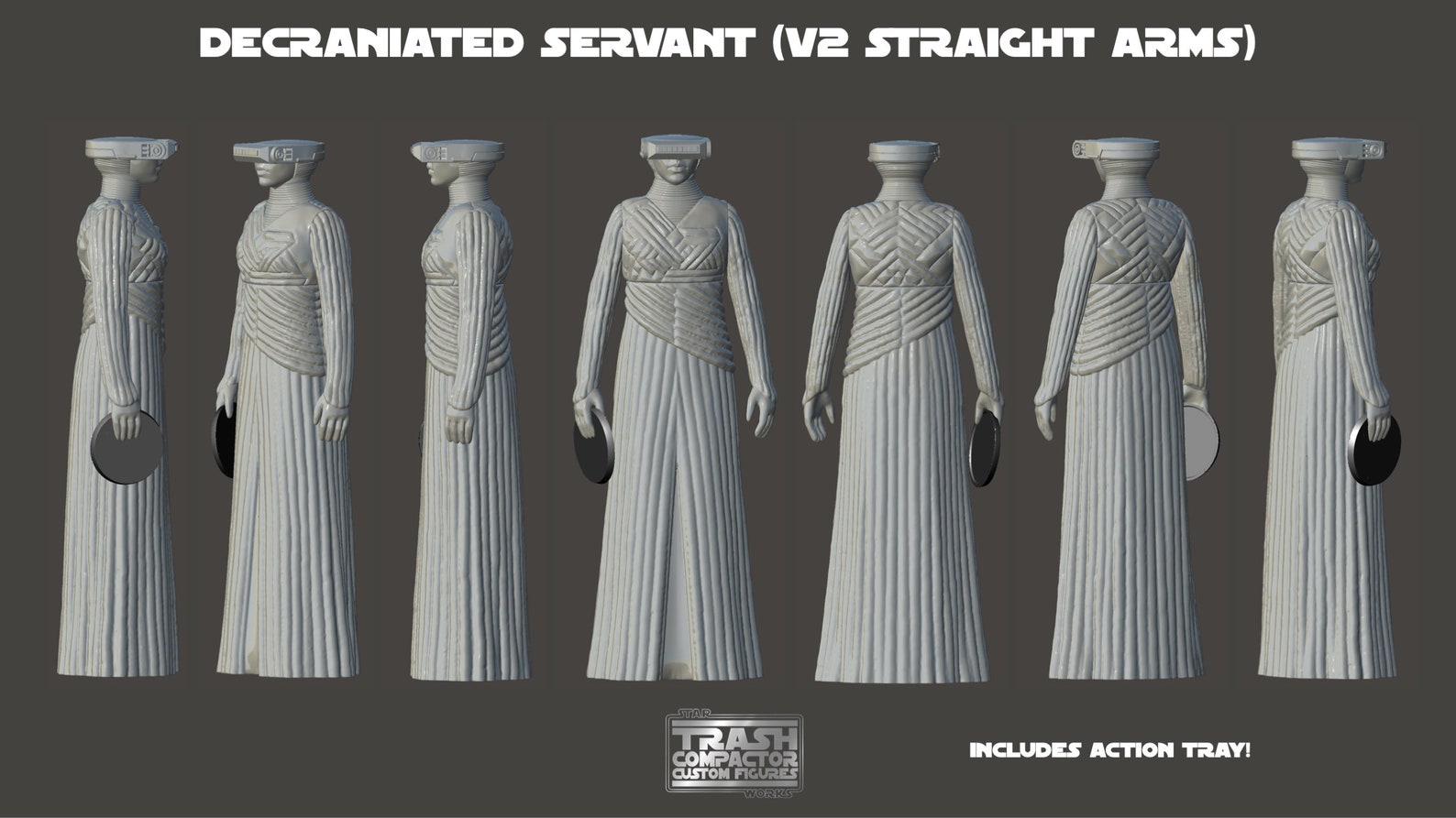 Decraniated Servant (two Versions) - 3D Printed Model Kit- Vintage ...