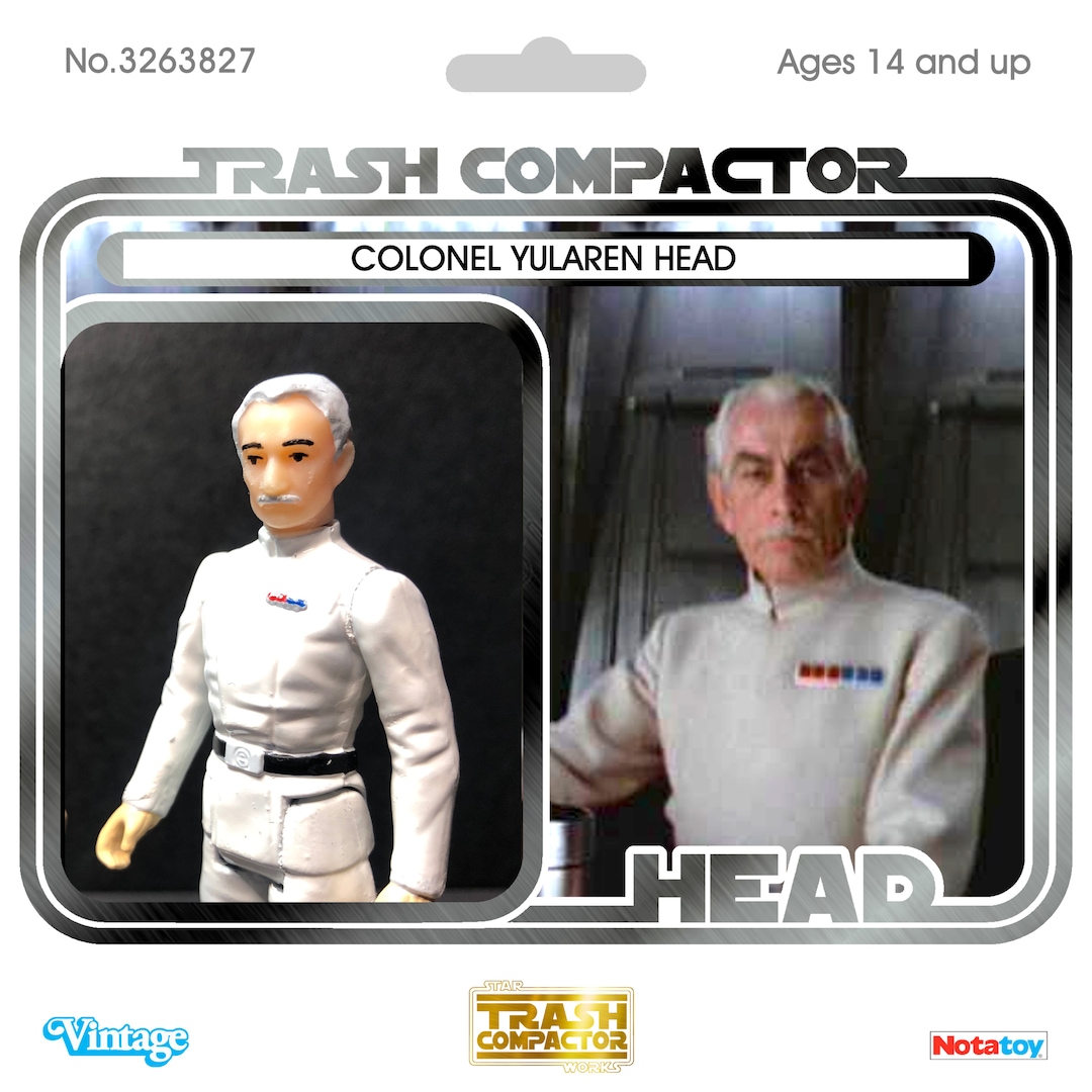 Colonel Wullf Yularen Head- Vintage-style Star Wars Custom (3.75 Scale ...