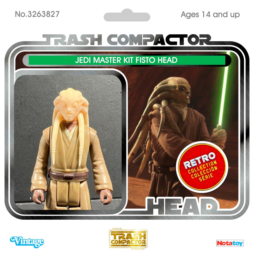 Jedi Master Kit Fisto Heads - 3D Printed Model Kit - Vintage-style Star ...