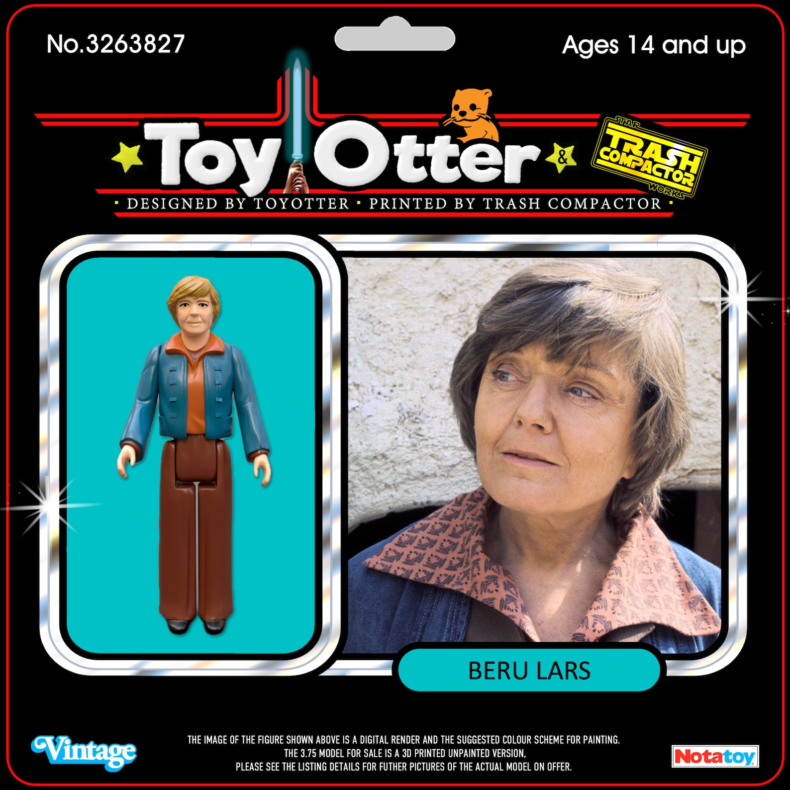 Beru Lars, Designed by Toyotter- 3D Printed Model Kit- Vintage-style ...
