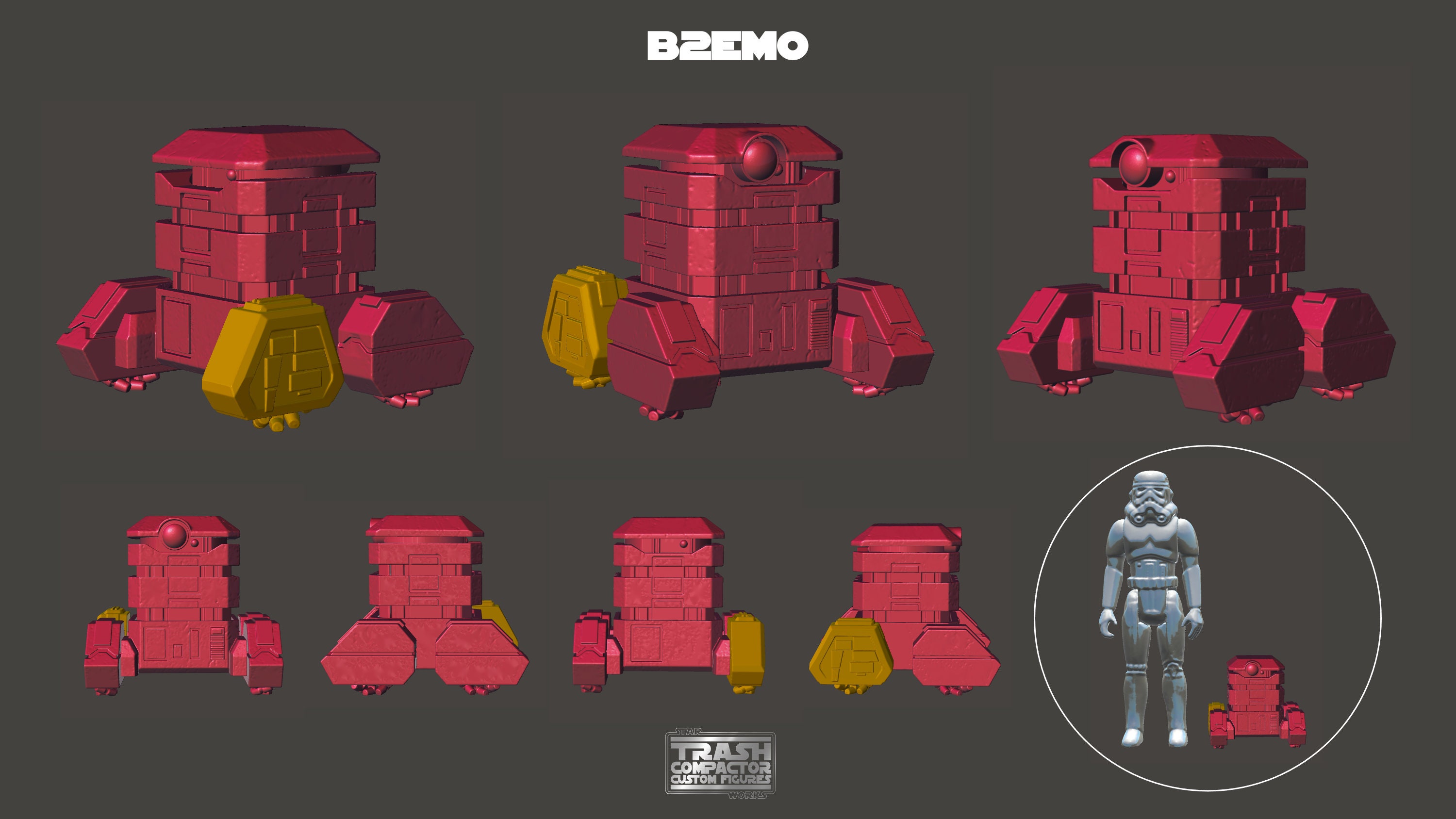 B2EMO cassian Andors Droid 3D Printed Model Kit - Etsy