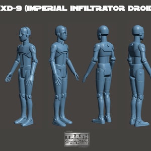 EXD-9 imperial Infiltrator Droid 3D Printed Model Kit Vintage-style ...