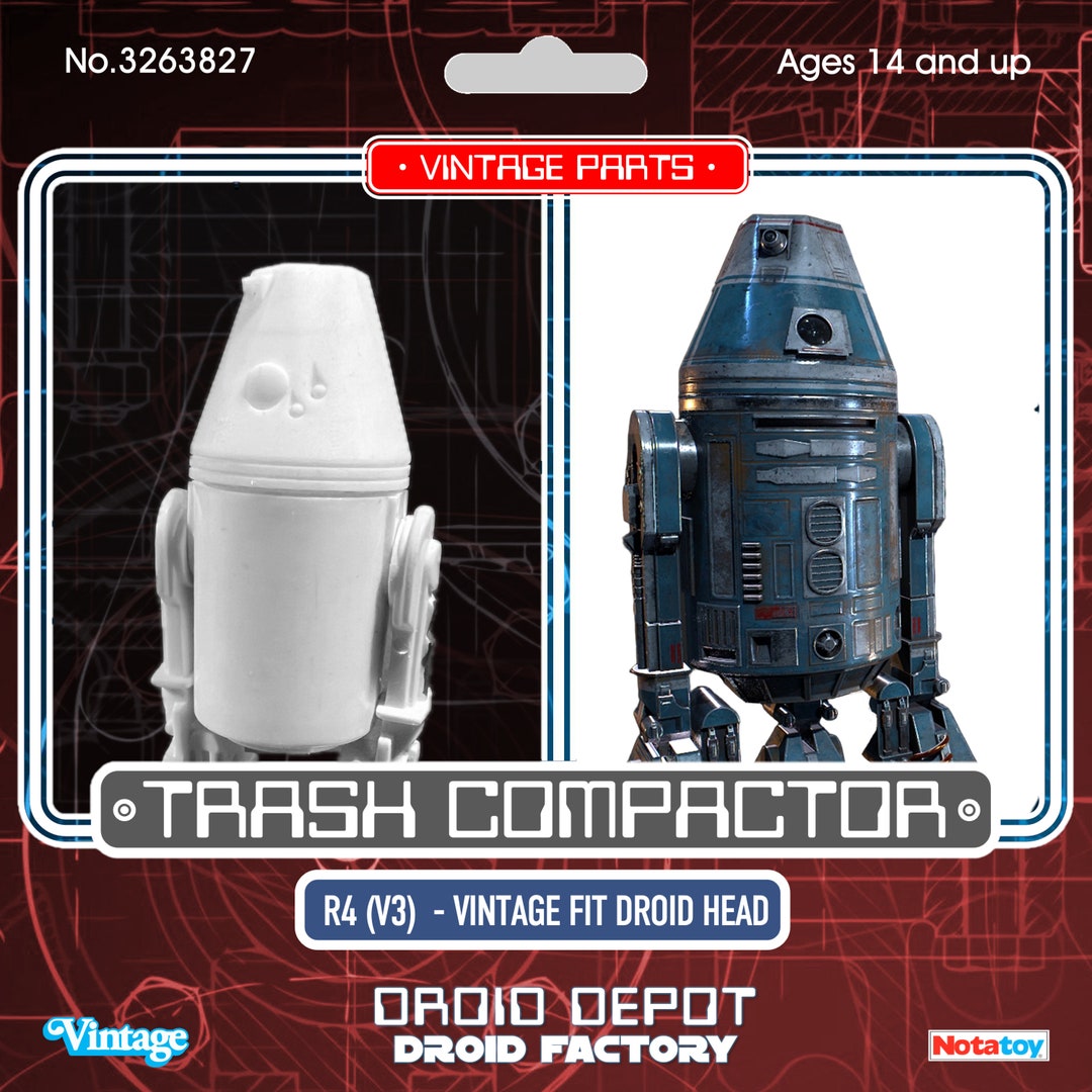 R4 (V3 Smooth) Droid Head - Vintage Fit- 3D Printed - Etsy