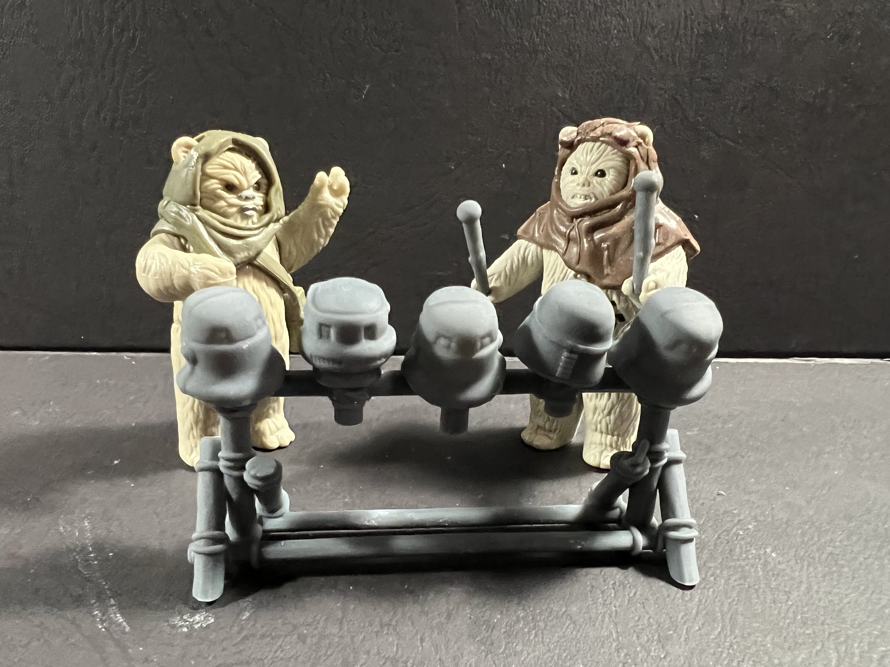 Ewok Helmet Drums - 3D Printed Model Kit- Vintage-style Star Wars ...