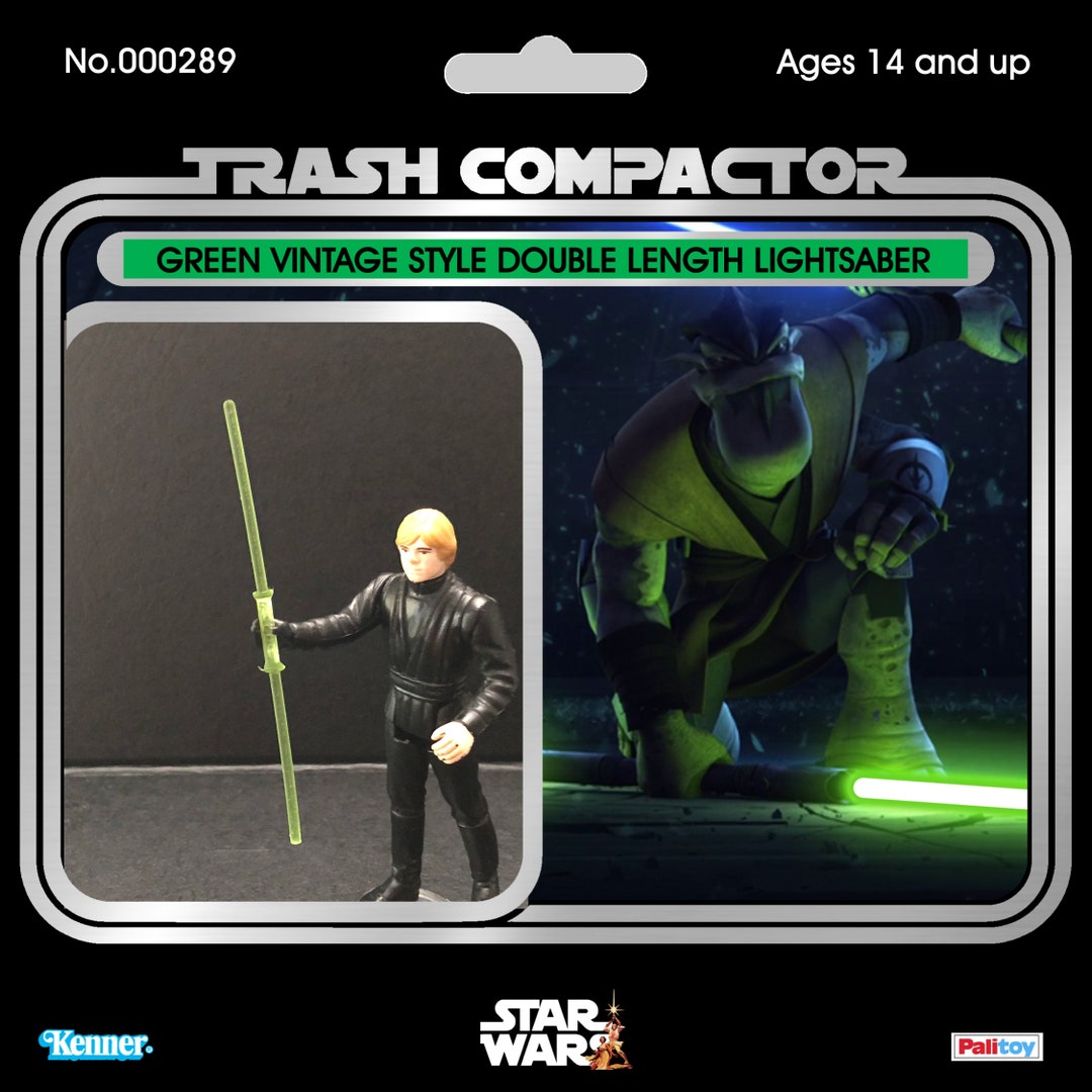 Green Double Blade Lightsaber Semi-clear - 3D Printed- Vintage-style ...