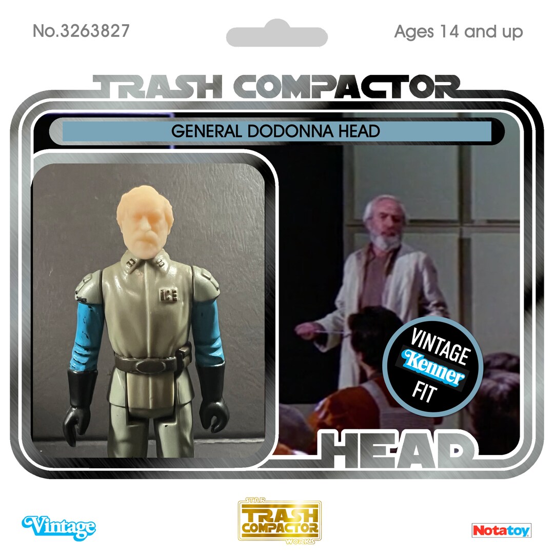 General Dodonna Head 3D Printed Vintage-style Star Wars Custom 3.75 ...