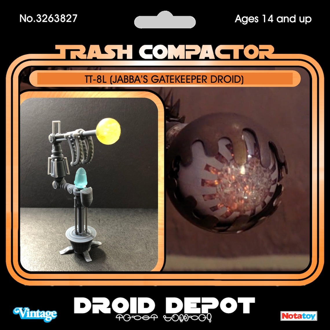 TT-8L jabba's Gatekeeper Droid 3.75 Scale 3D Printed - Etsy