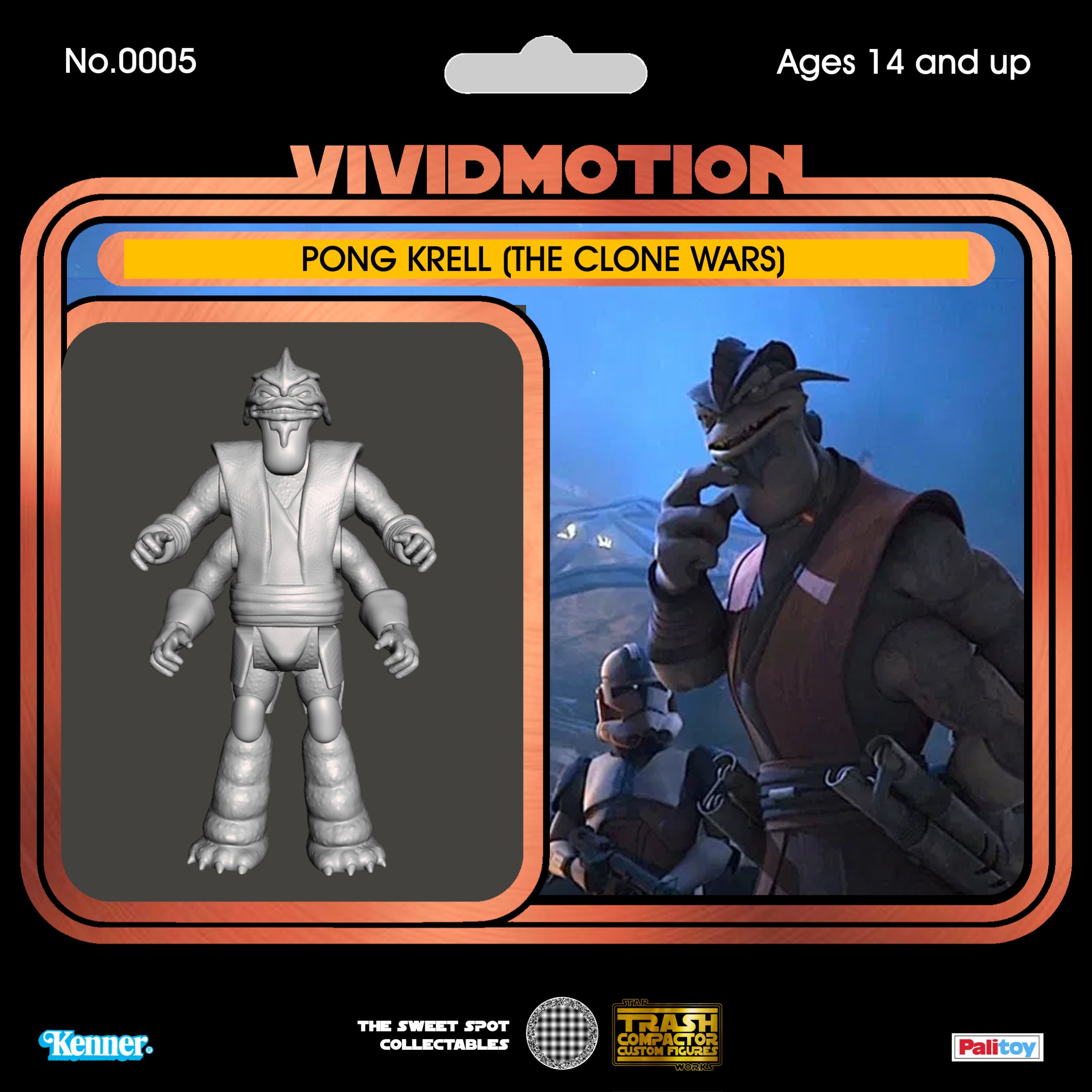 Pong Krell The Clone Wars 3D Printed Model Kit | Etsy