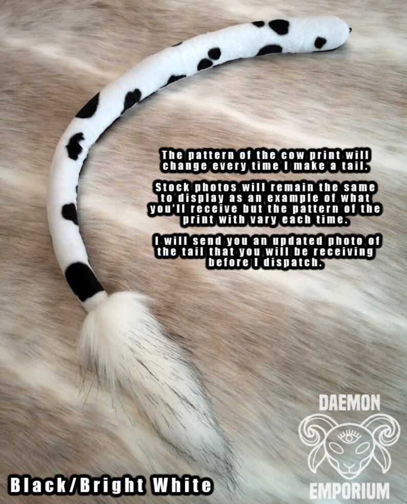 Black / White / Brown / Speckled - Cow Tails - Etsy UK