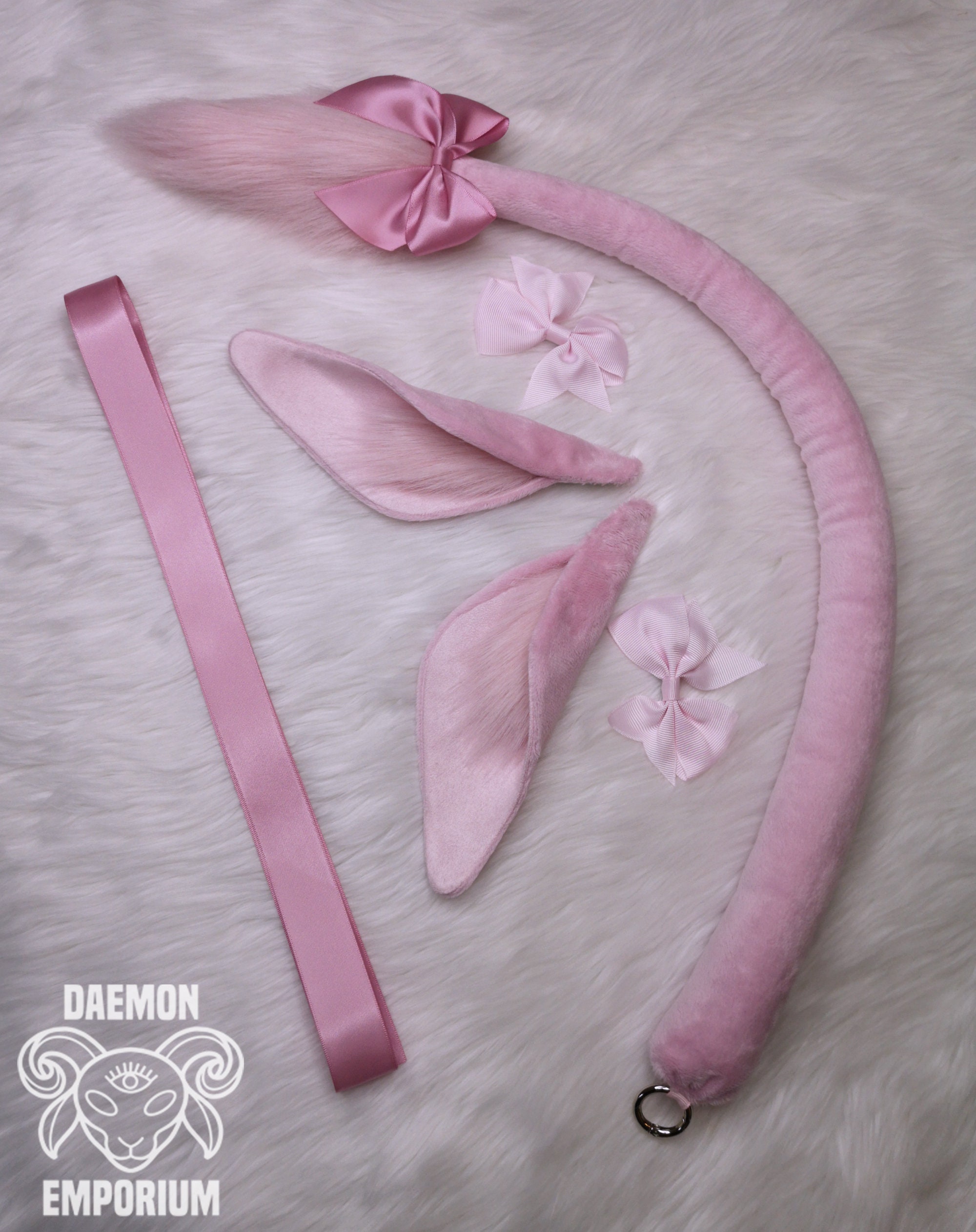 All Pink / All Blue Kuh Ohren und Schwanz Set | Etsy