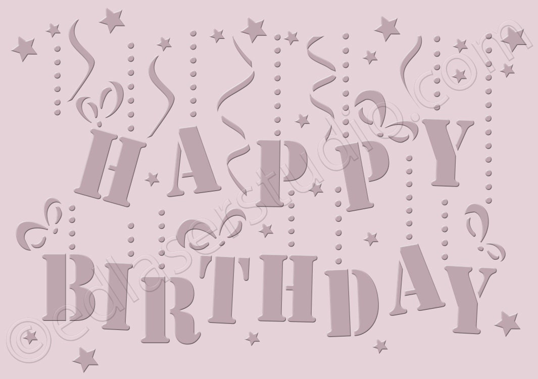 Happy Birthday Stencil /card Making/mylar190/qu67 - Etsy UK