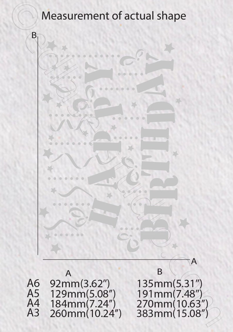 Happy Birthday Stencil /card Making/mylar190/qu67 - Etsy UK