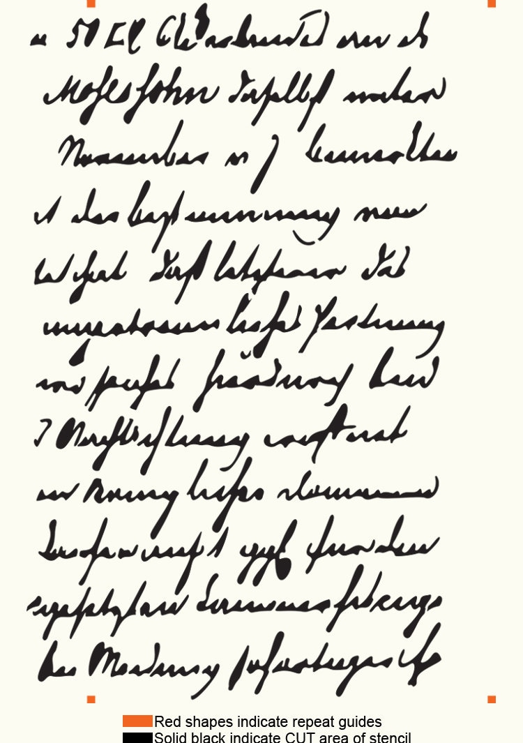 Handwriting Stencil Script Allover Pattern Paint Wall - Etsy UK