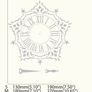 Clock Face Stencil Ornaments Vintage Shabby Chic Pinting Wall Furniture ...