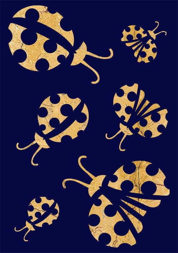Ladybird Stencil Garden Decorative Painting Furniture Wall | Etsy UK