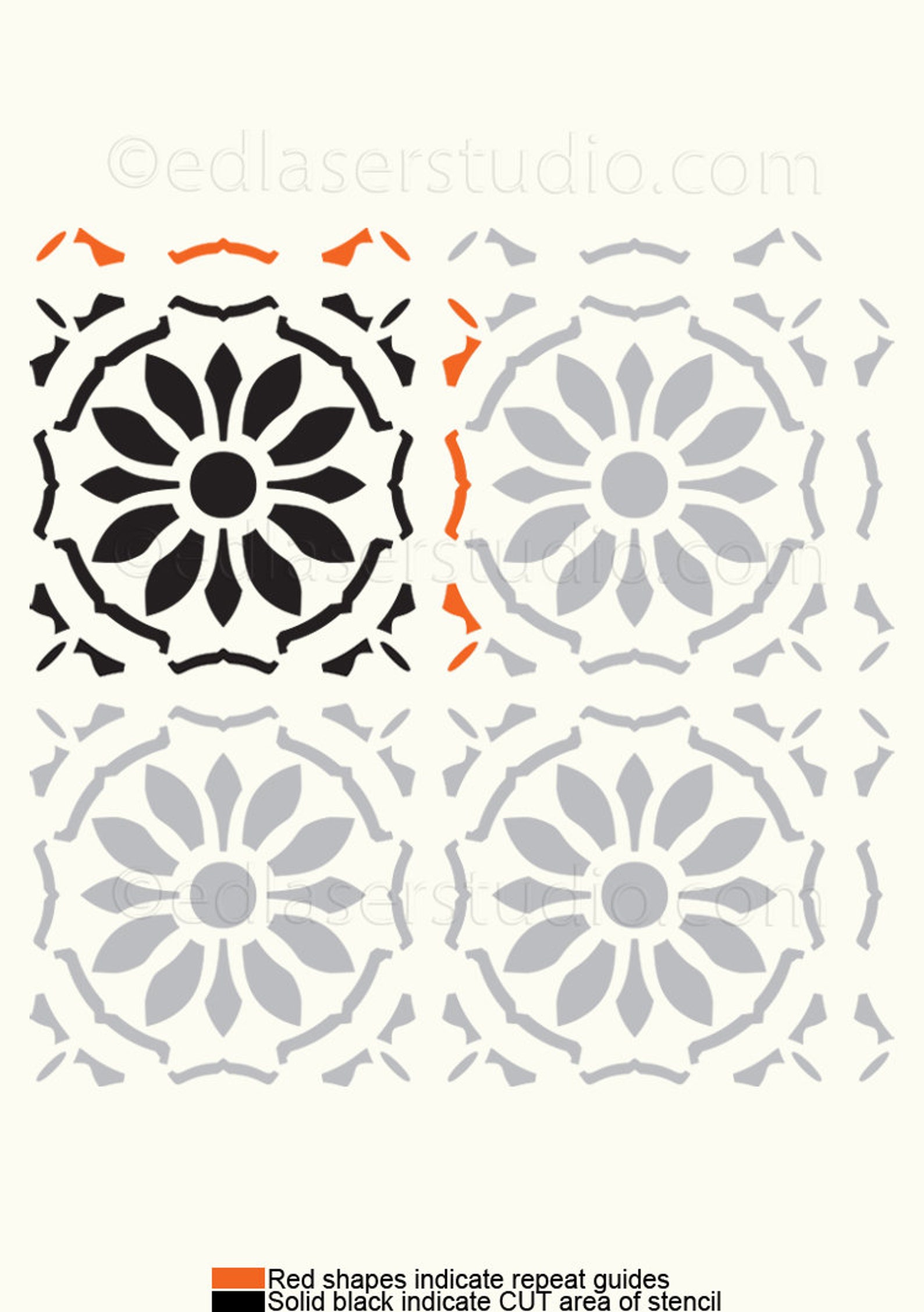 Tile 100x100 Various Size Moroccan Allover Pattern Painting - Etsy