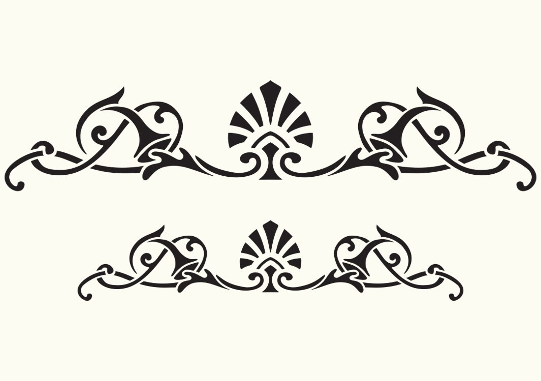 Flourish Stencil French Scroll Border Painting Wall Furniture Floor ...