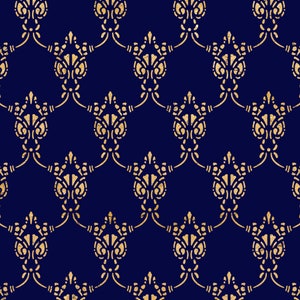 French Floral Stencil Allover Pattern Painting Furniture Wall Canvas ...