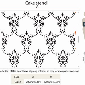 French Floral Stencil Allover Pattern Painting Furniture Wall Canvas ...