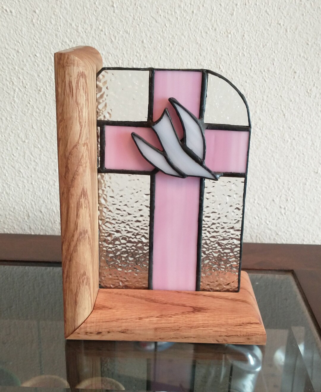Bookend, Unique, Cross With White Dove, Religious Gift, Book Lover Gift ...
