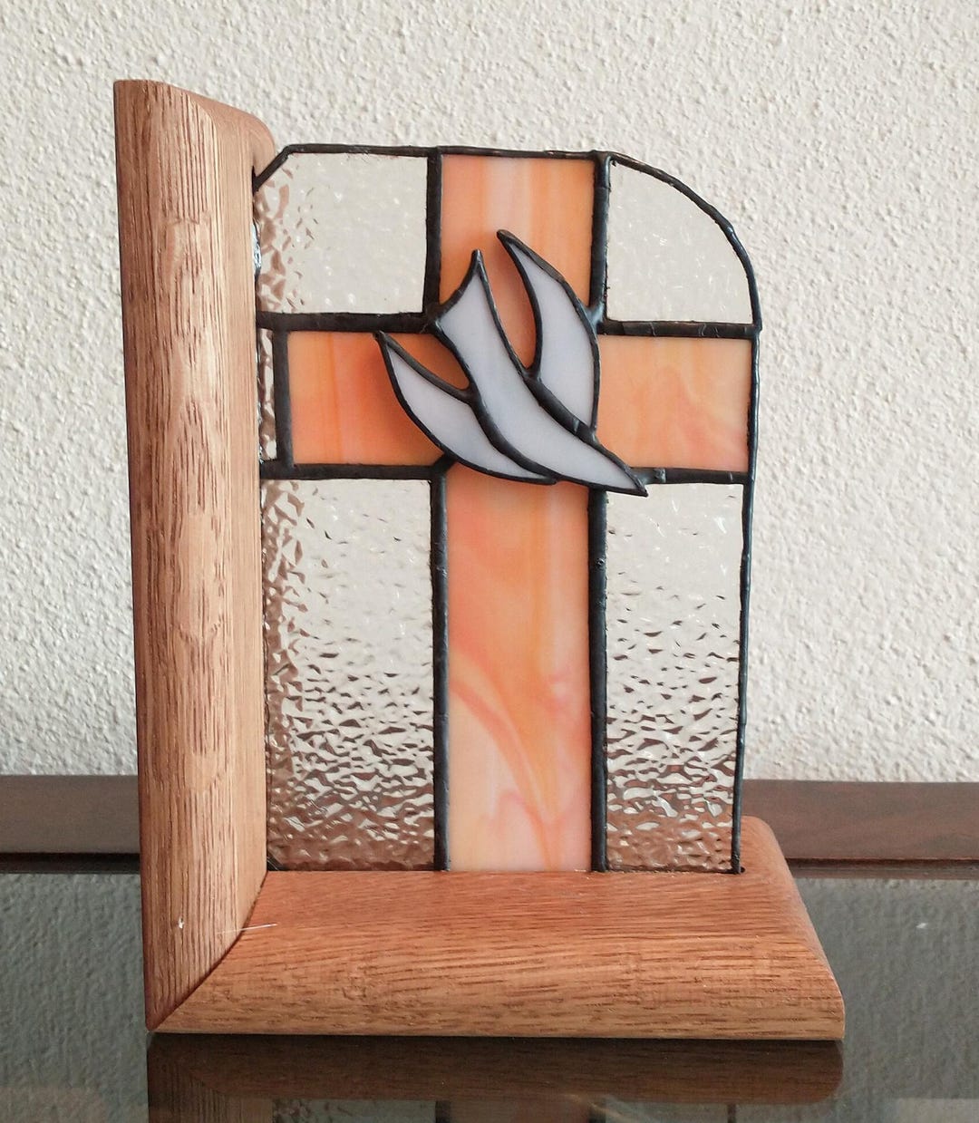 Bookend, Cross, White Dove, Religious Gift, Book Lover Gift, Bookend ...