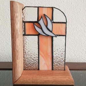 Bookend, Cross, White Dove, Religious Gift, Book Lover Gift, Bookend ...