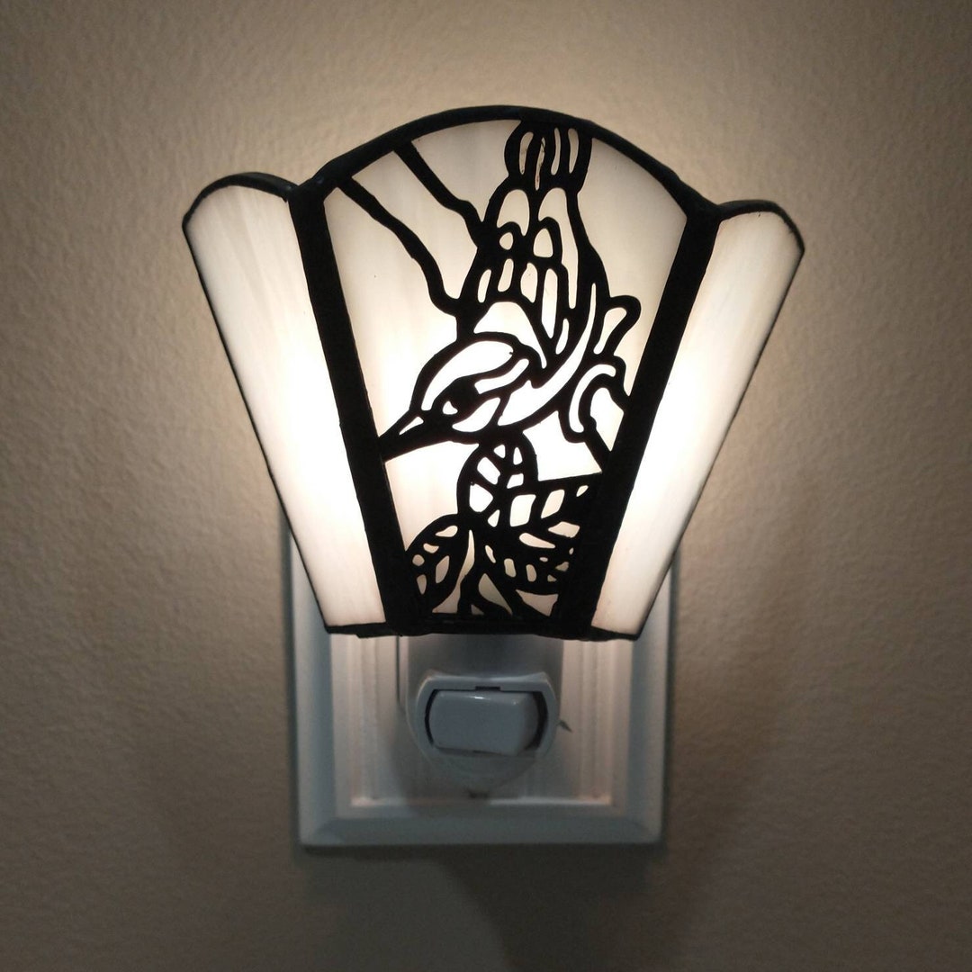 Nightlight, Bird, Finch, Garden, Plug in Night Light, Stained Glass - Etsy