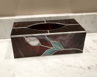 Stained Glass Tissue Box Cover - Etsy