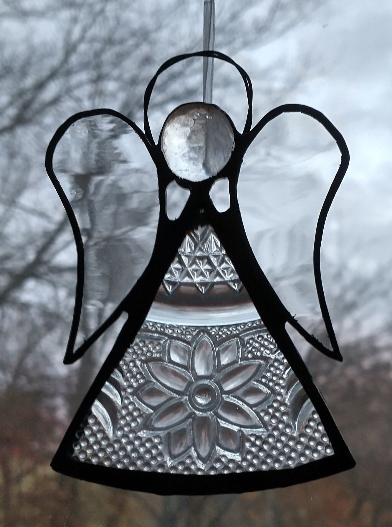 Vintage, Depression Glass Plate, Angel Ornament, Ornaments Angel ...