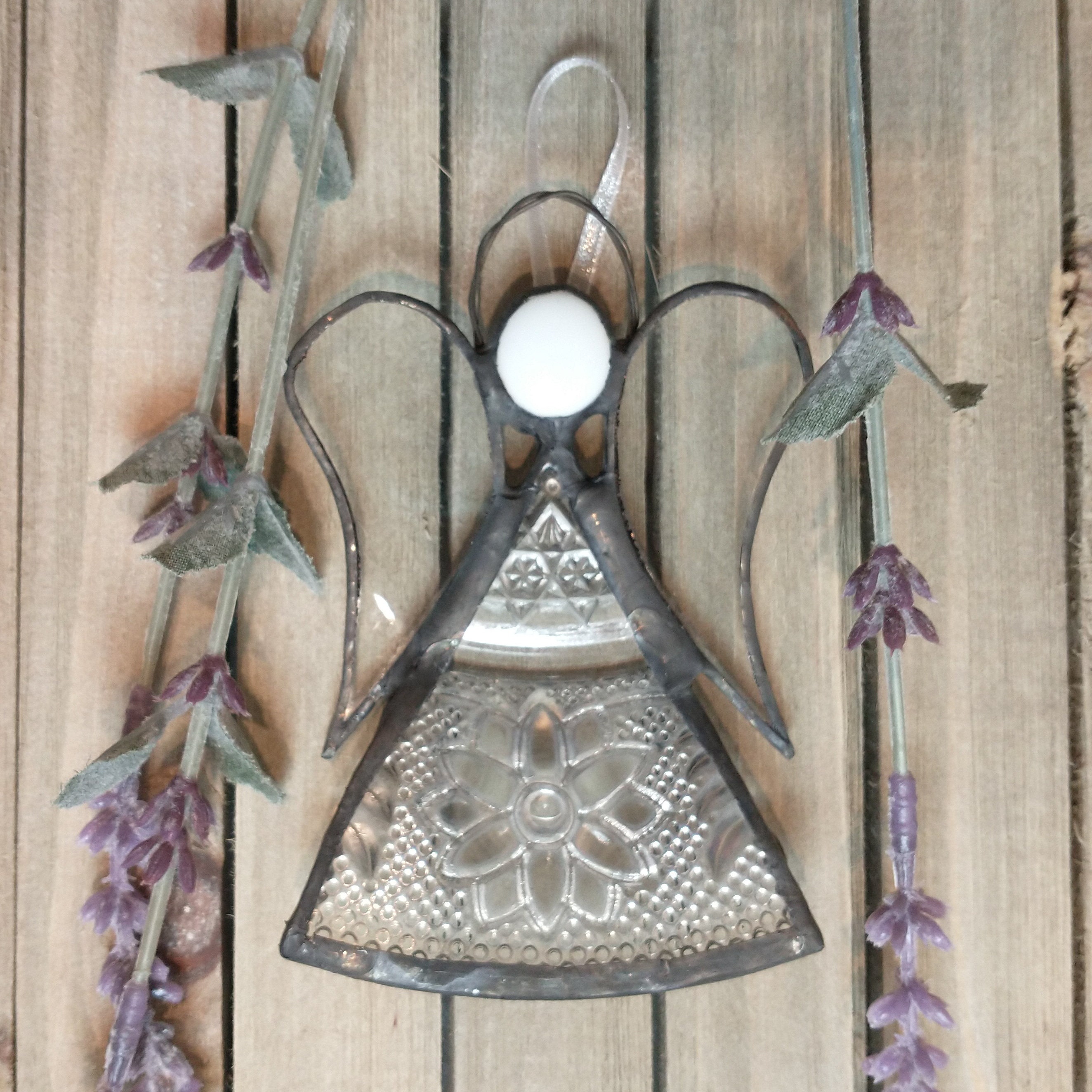 Vintage, Depression Glass Plate, Angel Ornament, Ornaments Angel ...