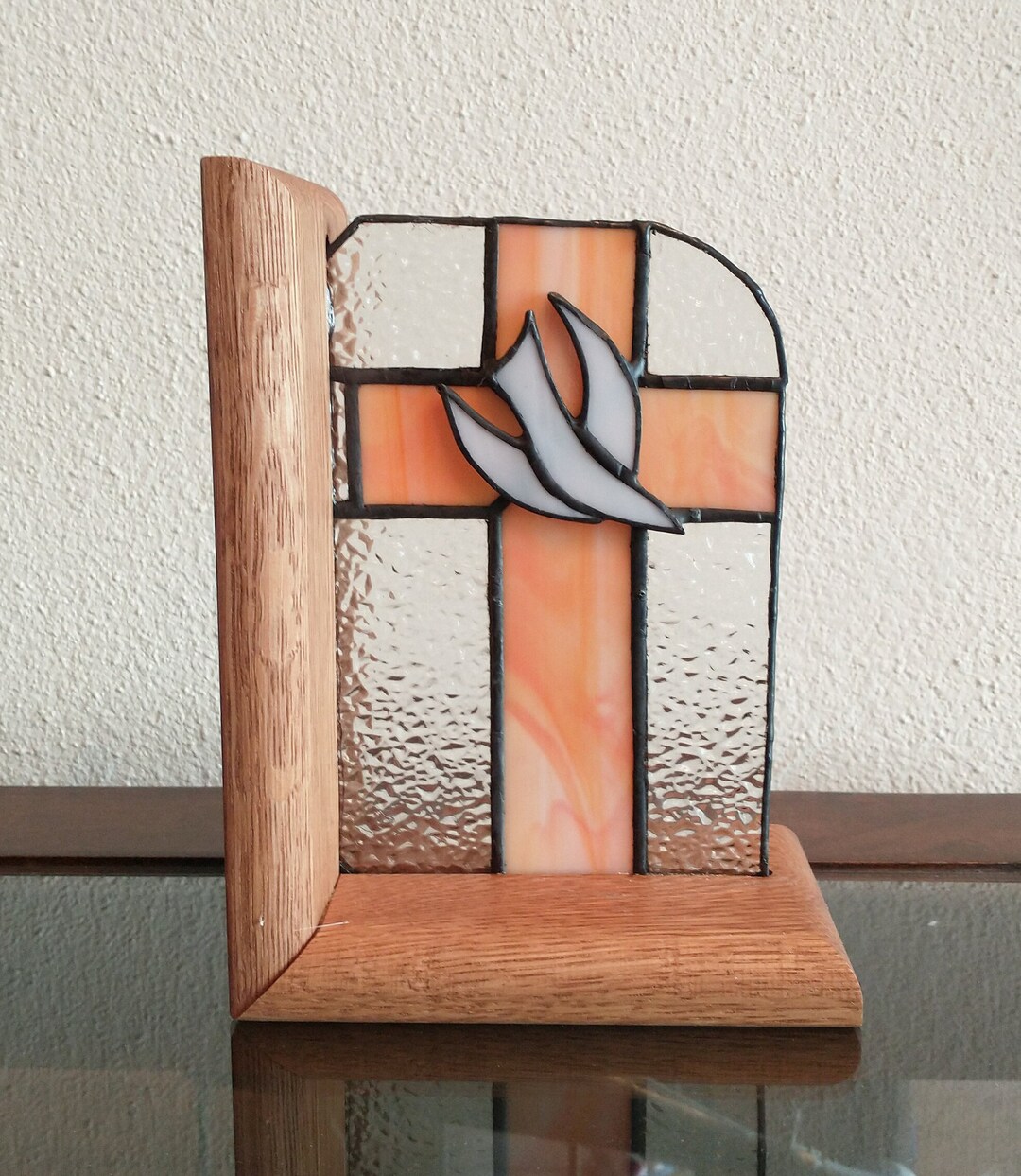 Bookend, Unique, Cross With White Dove, Religious Gift, Book Lover Gift ...