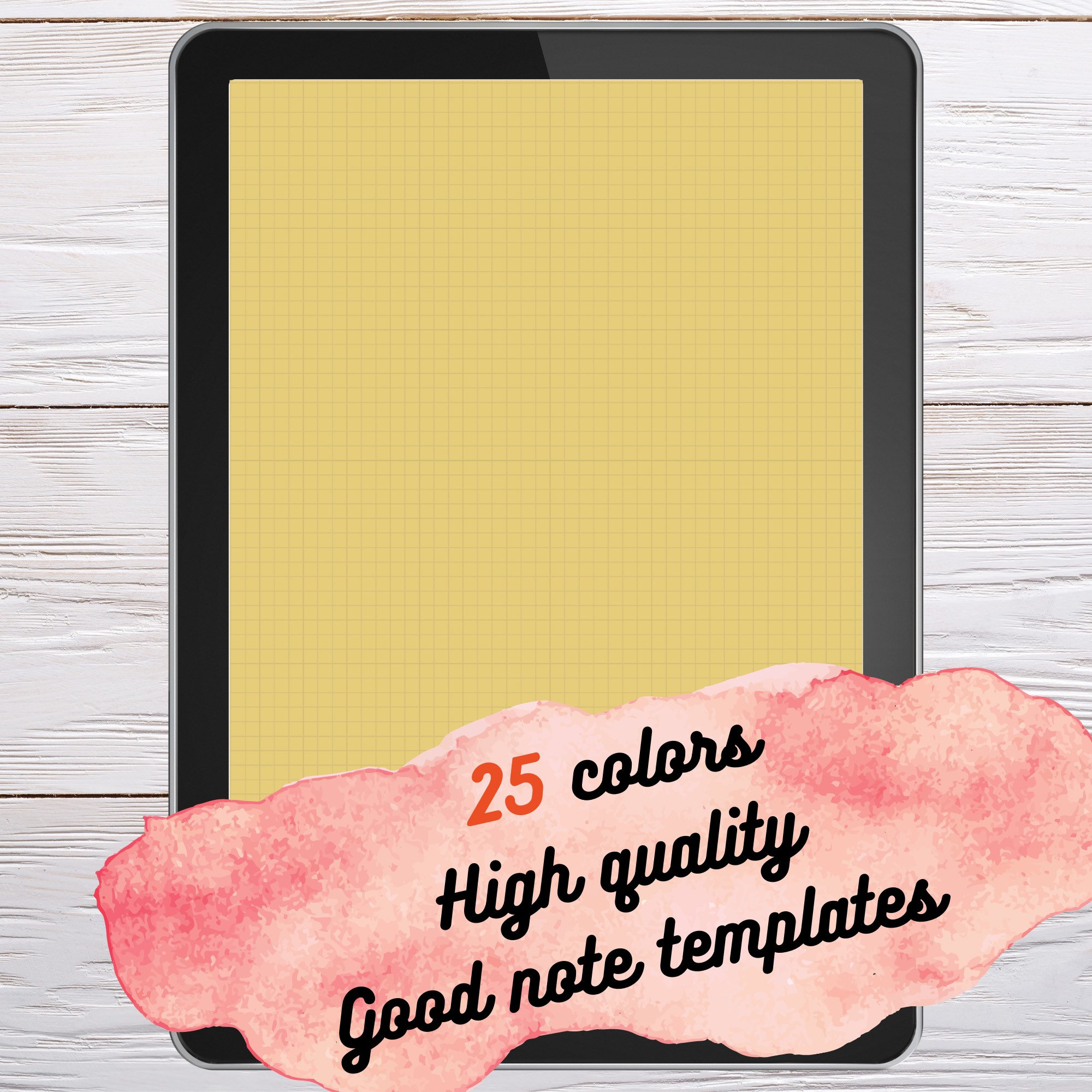 25 Colorful Grid Note Templates - Graph Paper Templates - iPad Digital ...