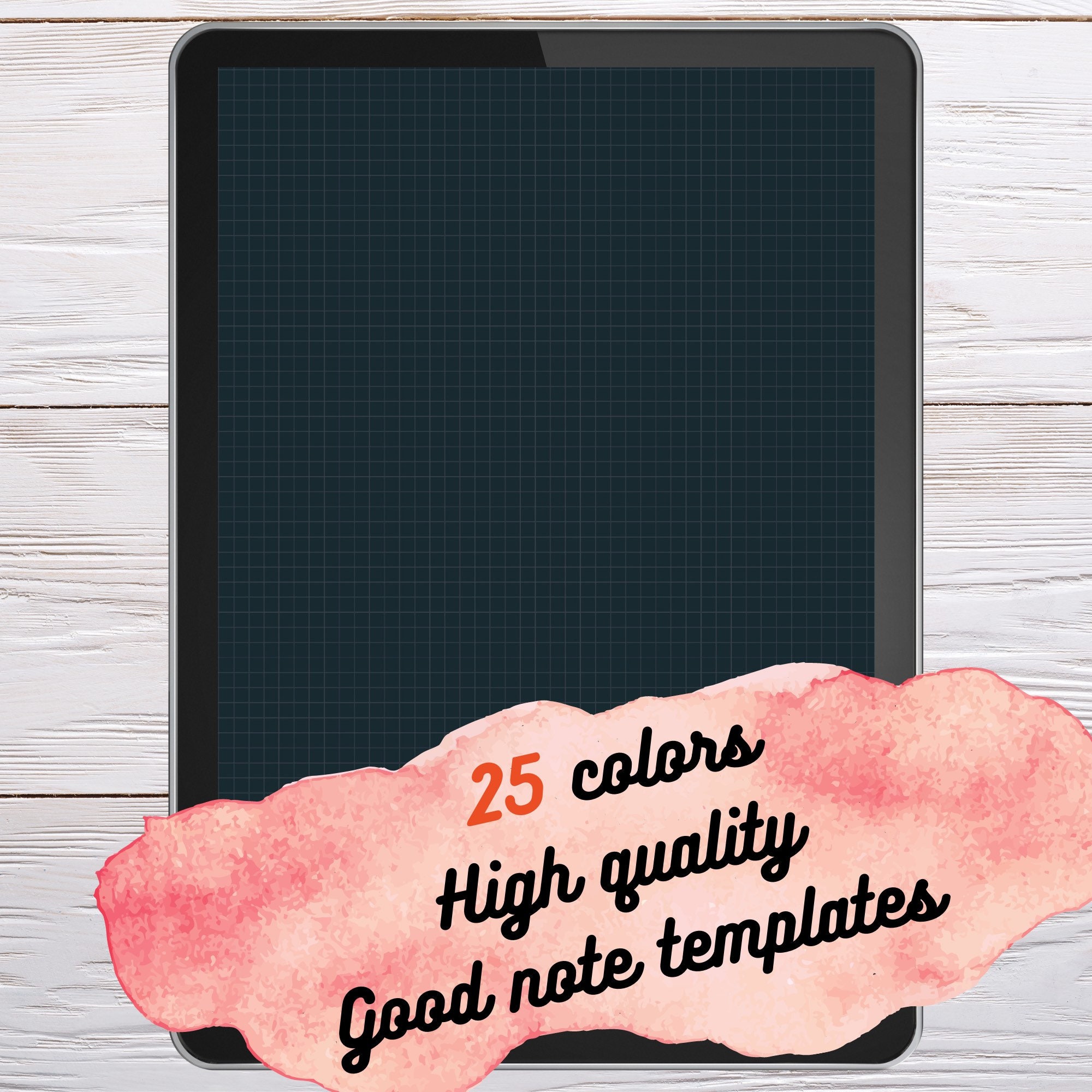 25 Colorful Grid Note Templates - Graph Paper Templates - iPad Digital ...