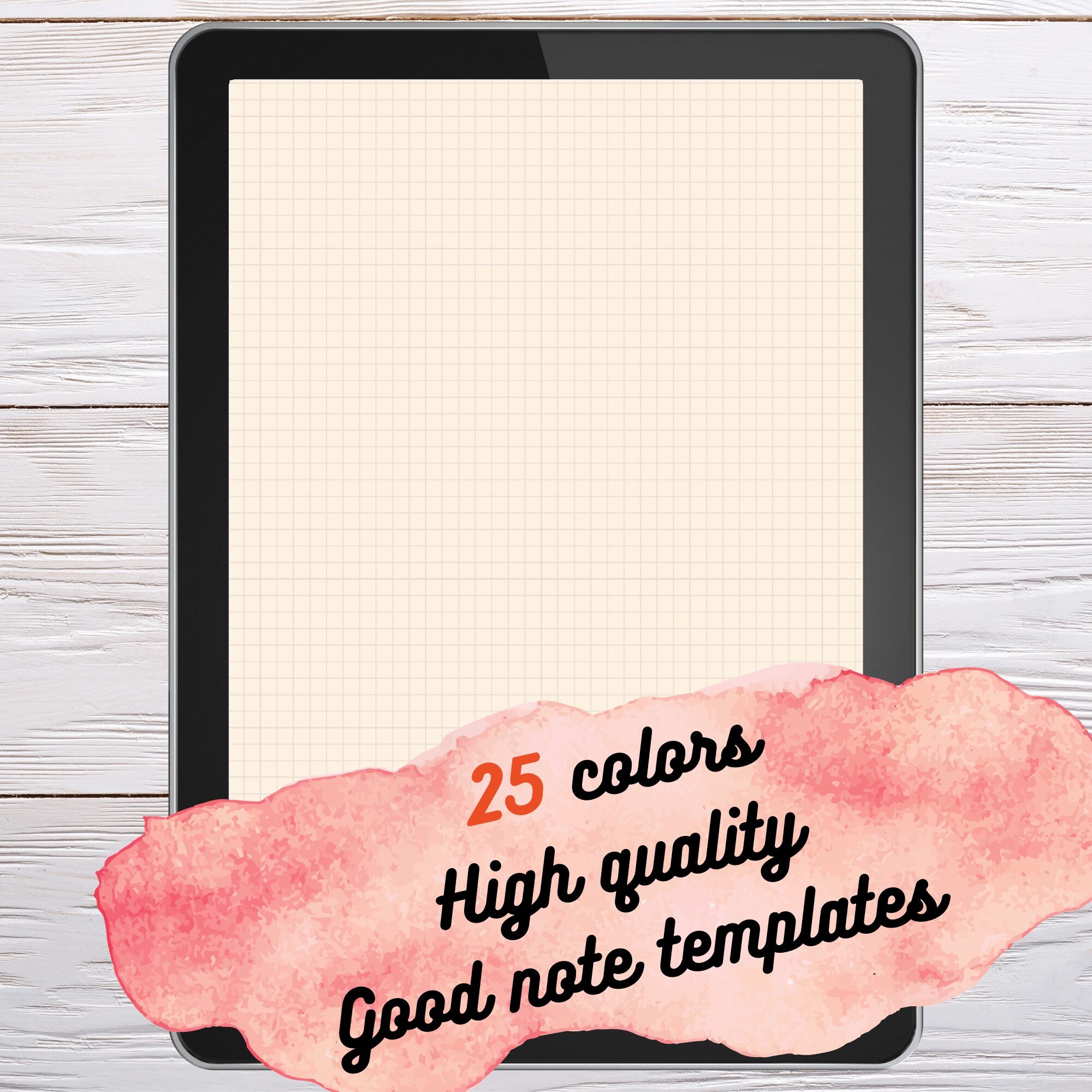 25 Colorful Grid Note Templates - Graph Paper Templates - iPad Digital ...
