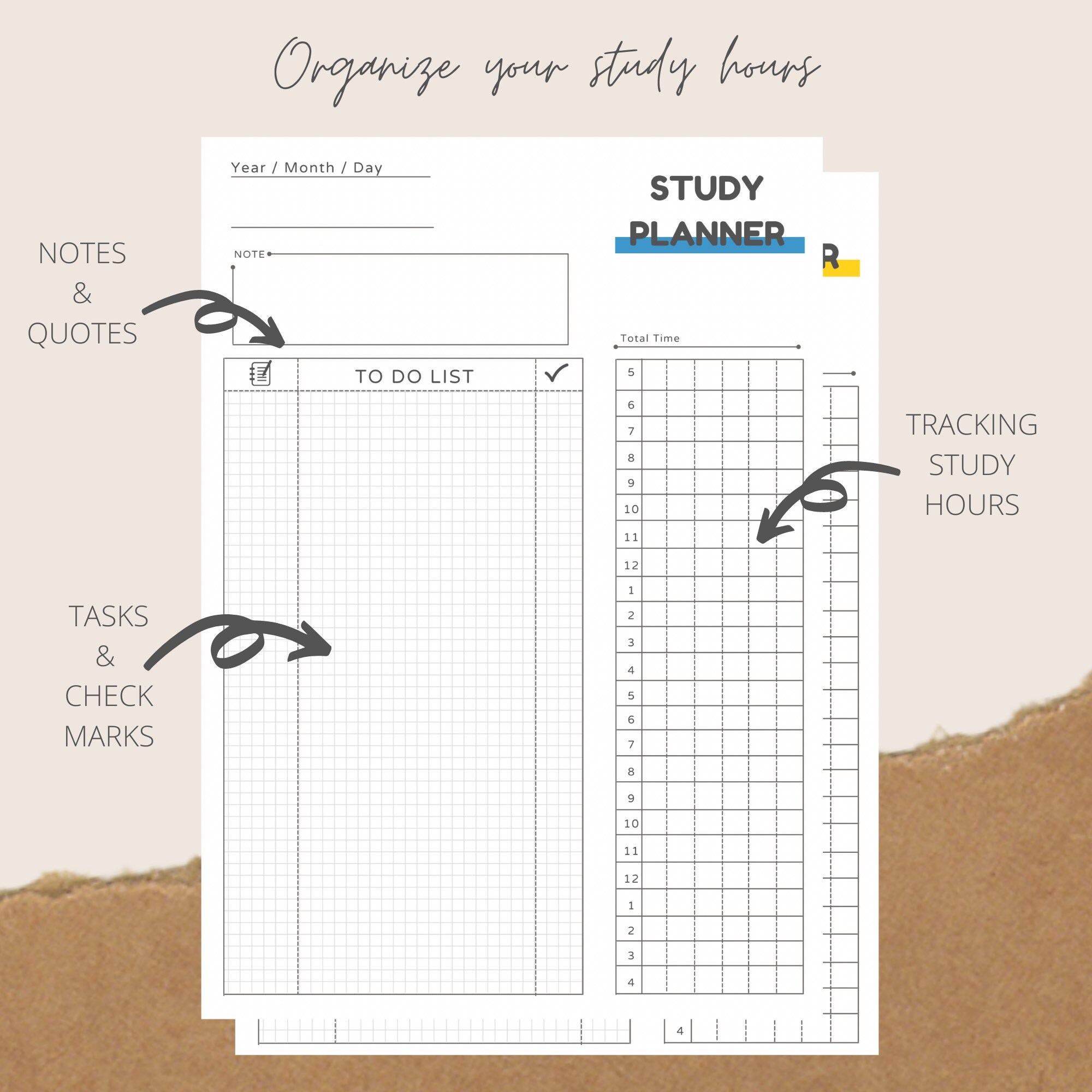 Daily Study Planner for Goodnotes | Minimalist Daily Student Planner ...