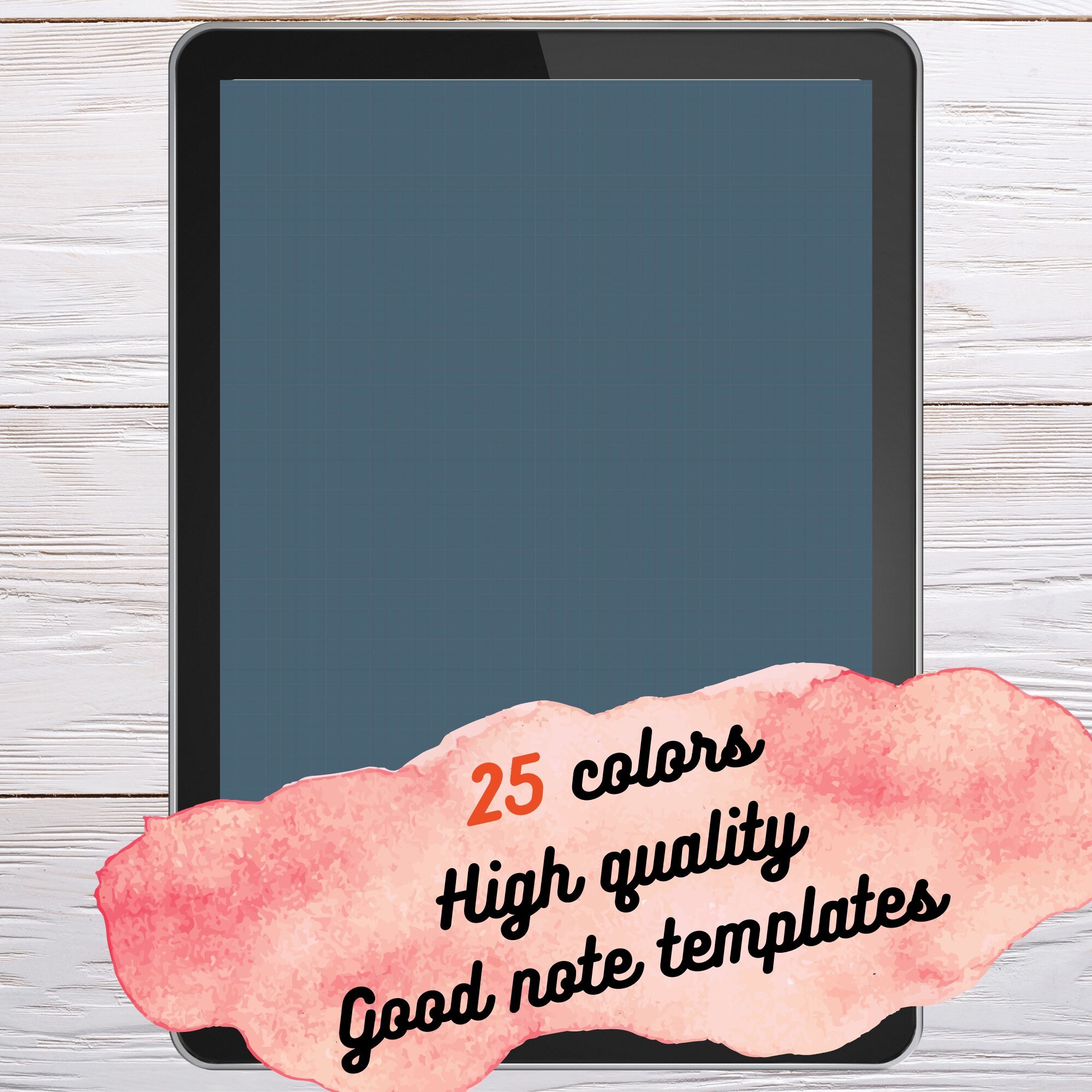 25 Colorful Grid Note Templates - Graph Paper Templates - iPad Digital ...