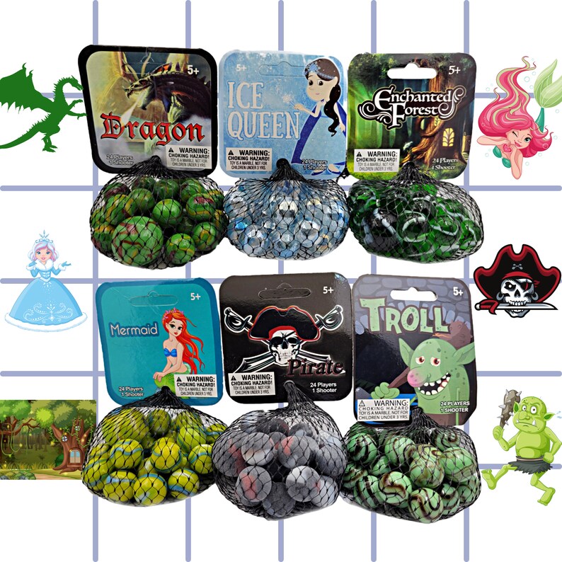 Fantasy Marbles Mermaid Marbles Pirate Marbles Toy Marbles - Etsy
