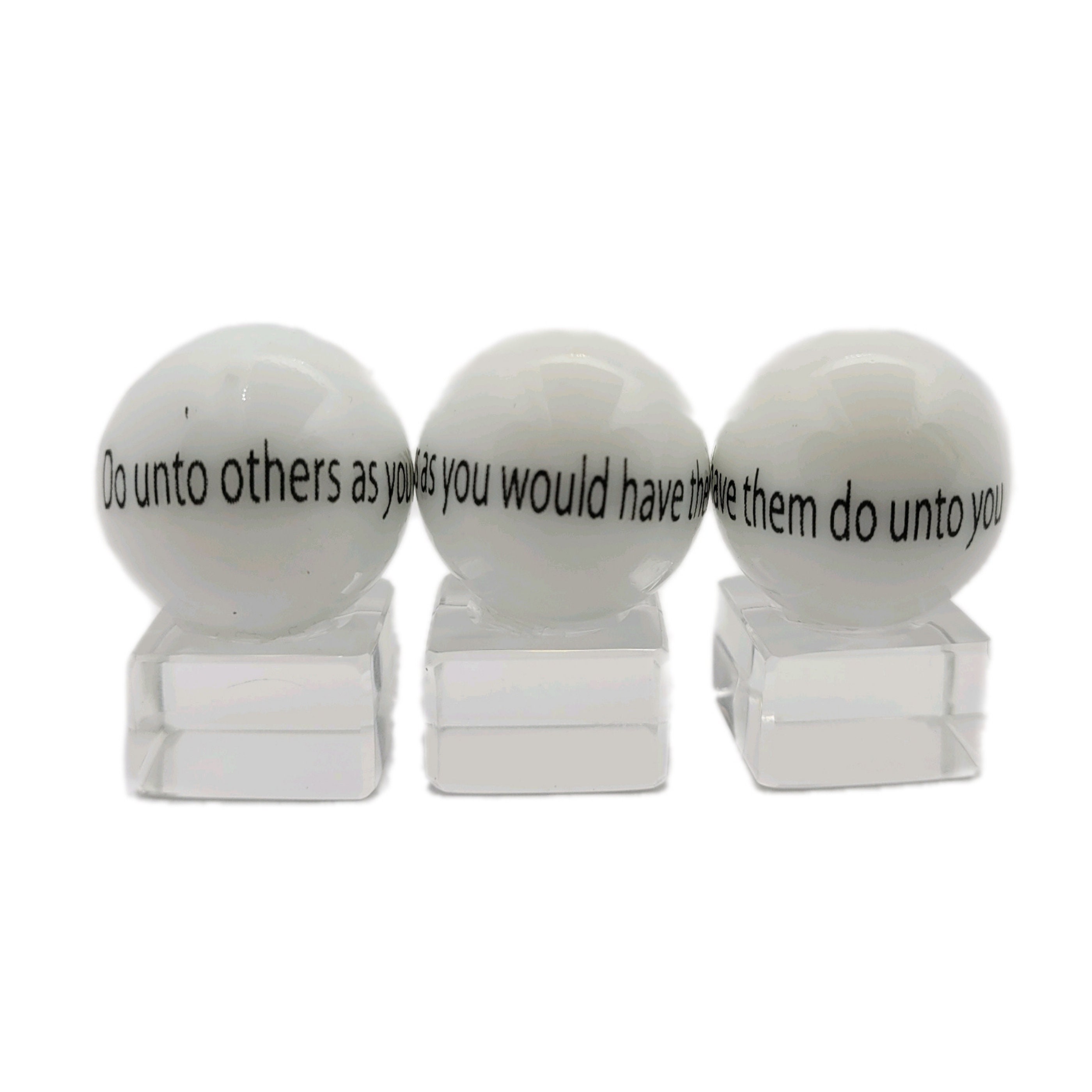 The Golden Rule, Glass Marble With Glass Display Stand - Etsy