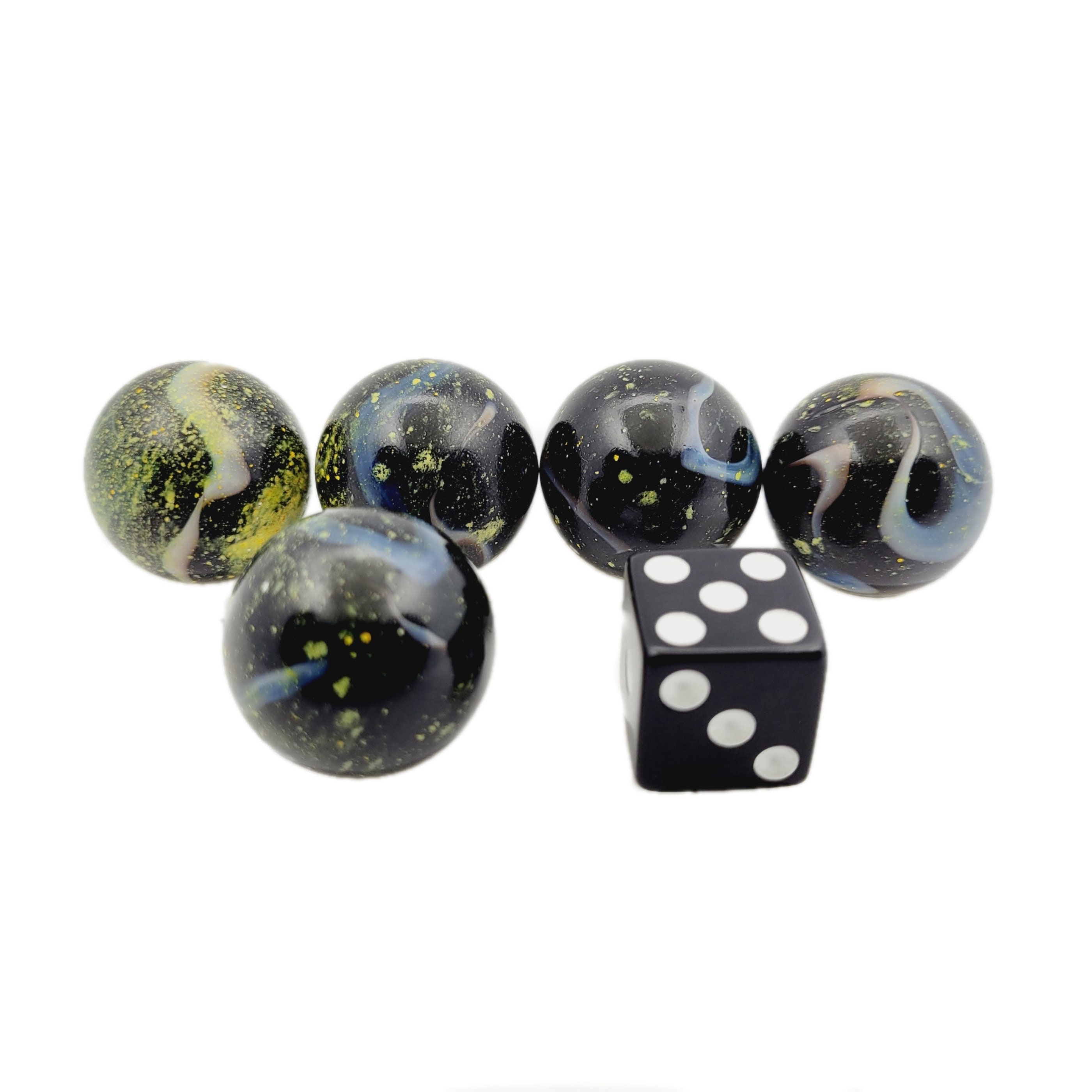 Aggravation, Wahoo, 1" Marbles, King Penguin Marbles, Black and Yellow ...