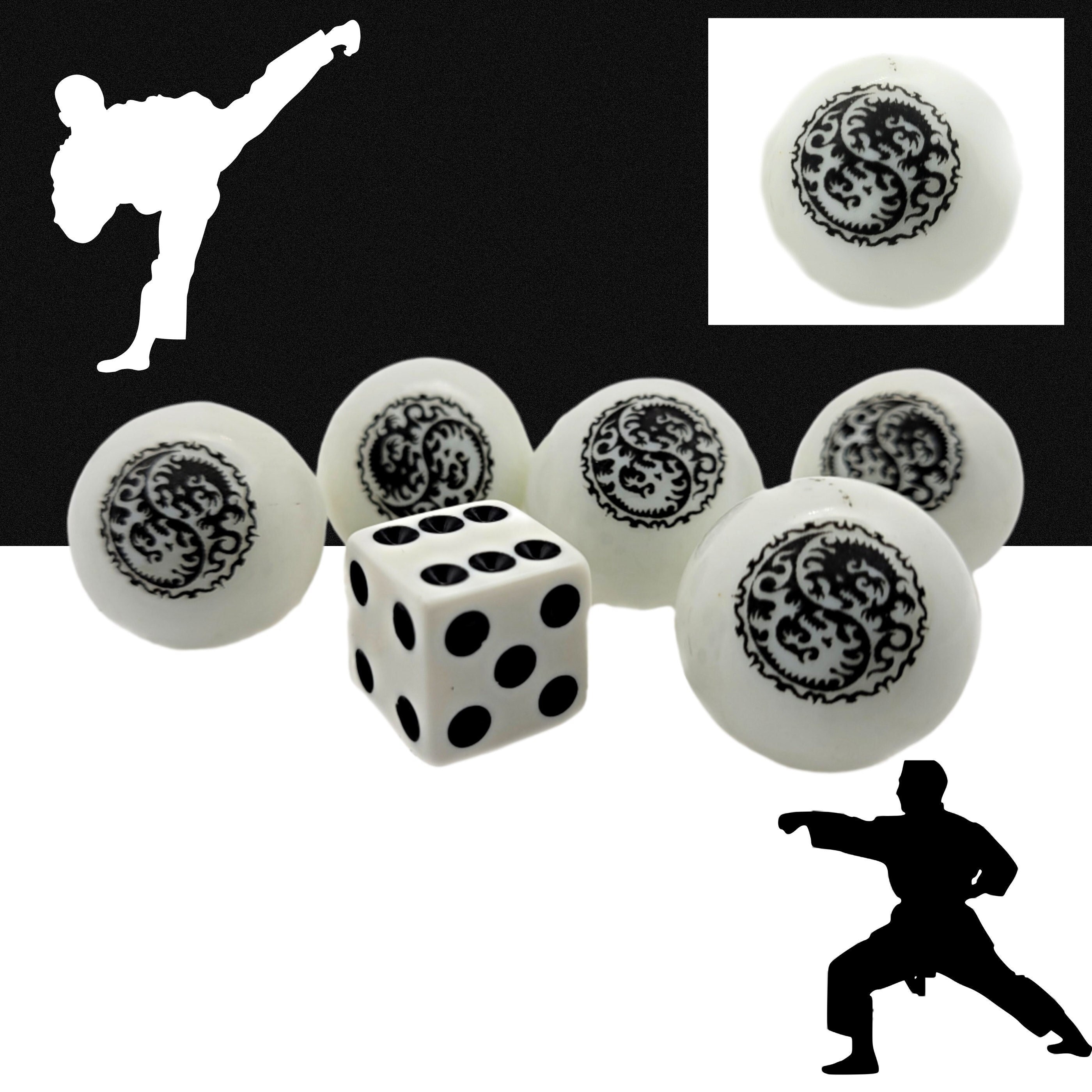 Aggravation, Wahoo, Yin Yang Dragon, 1" Marbles, Marble Game Set, Dice ...