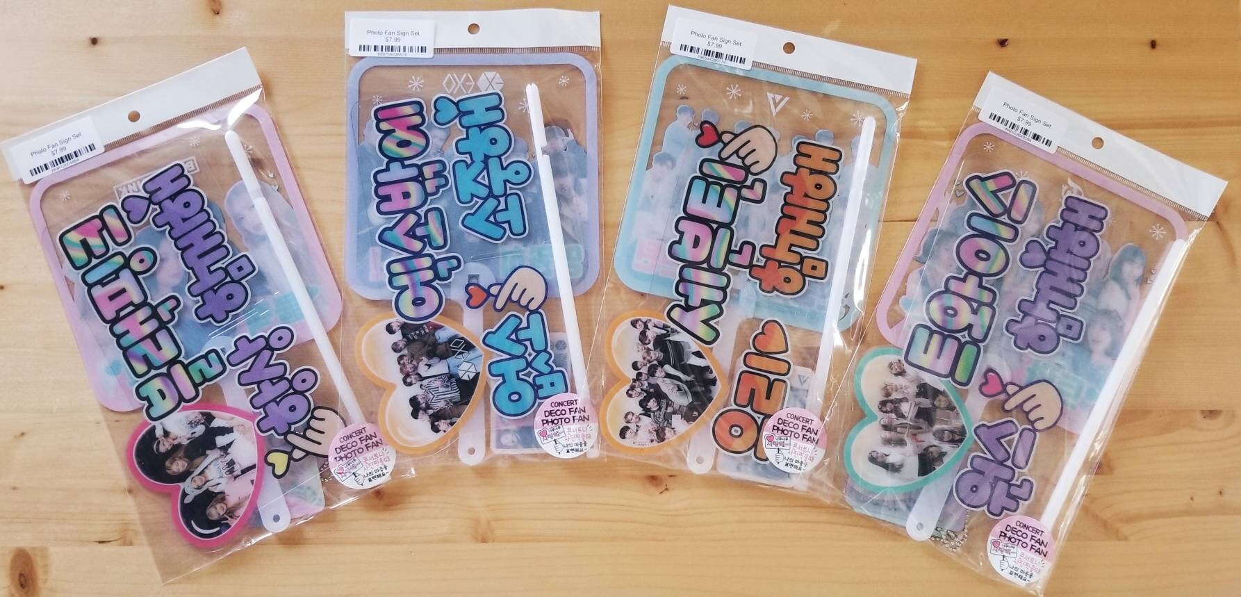 Kpop Picket Hand Fan Set Bangtan Blackpink EXO Seventeen Twice | Etsy