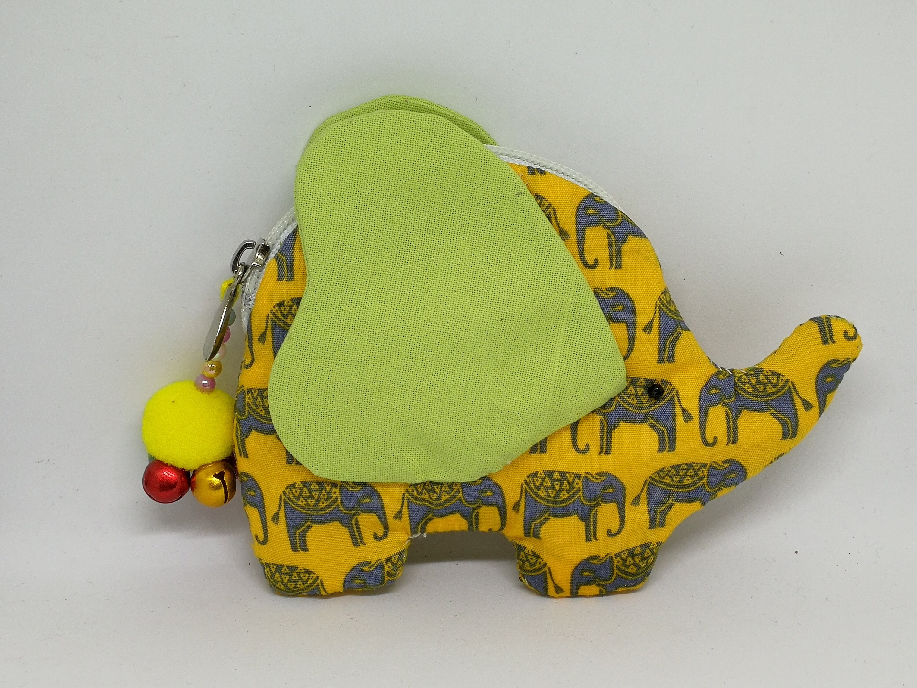 Elephant Coin Purse Change Purse Handmade Yellow Cute Elephant | Etsy