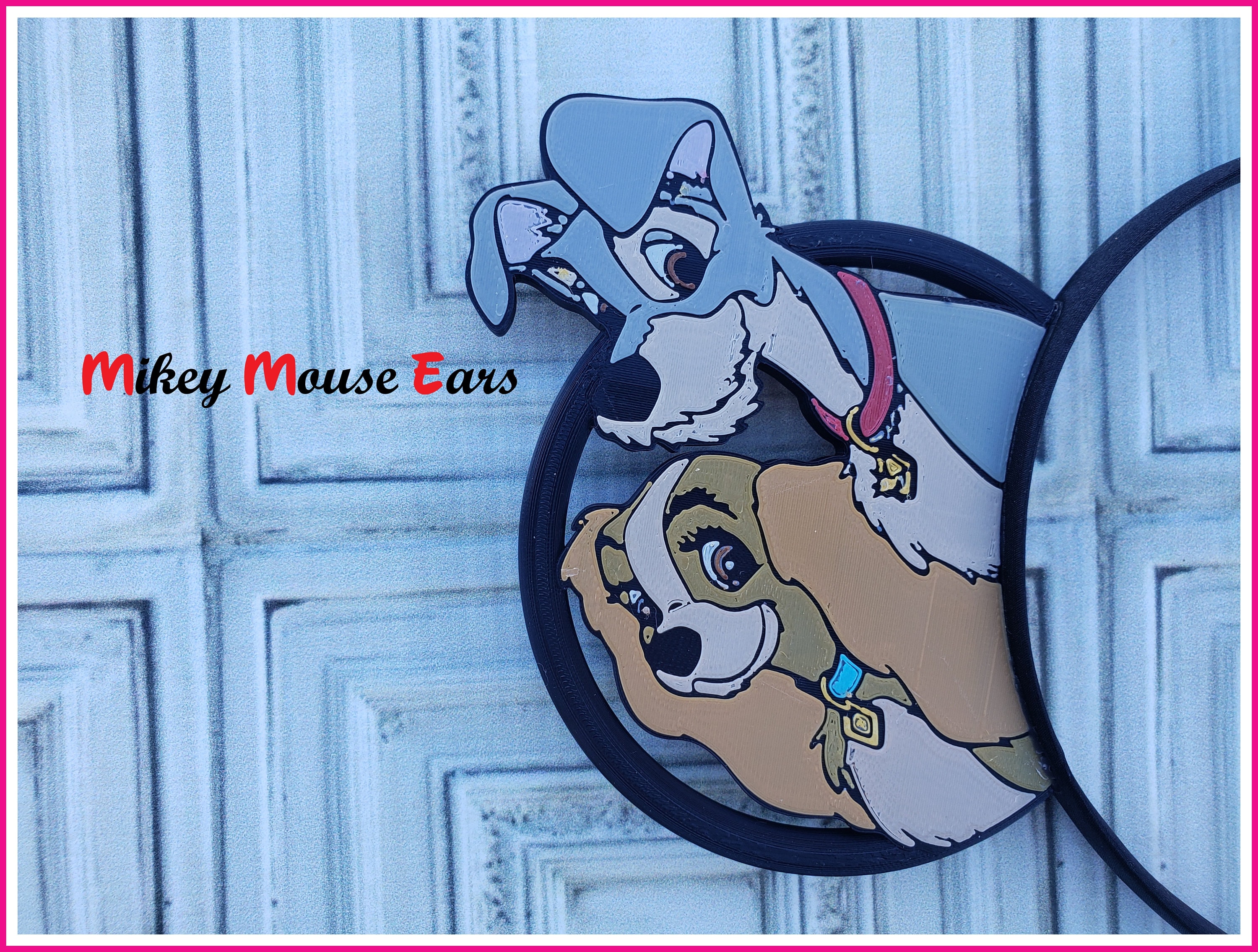 Lady and The Tramp 3D Printed Mouse ears Bow Custom | Etsy