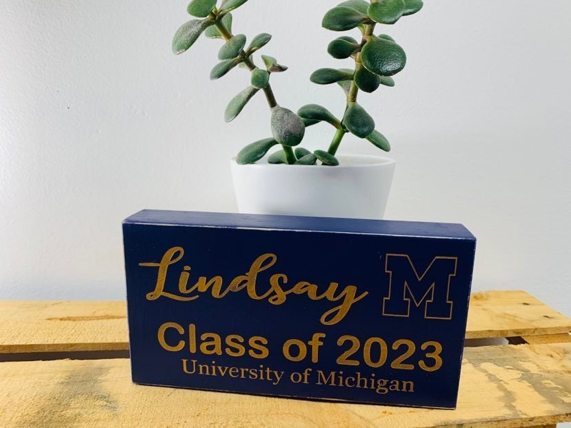 University of Michigan Graduate Block - Etsy