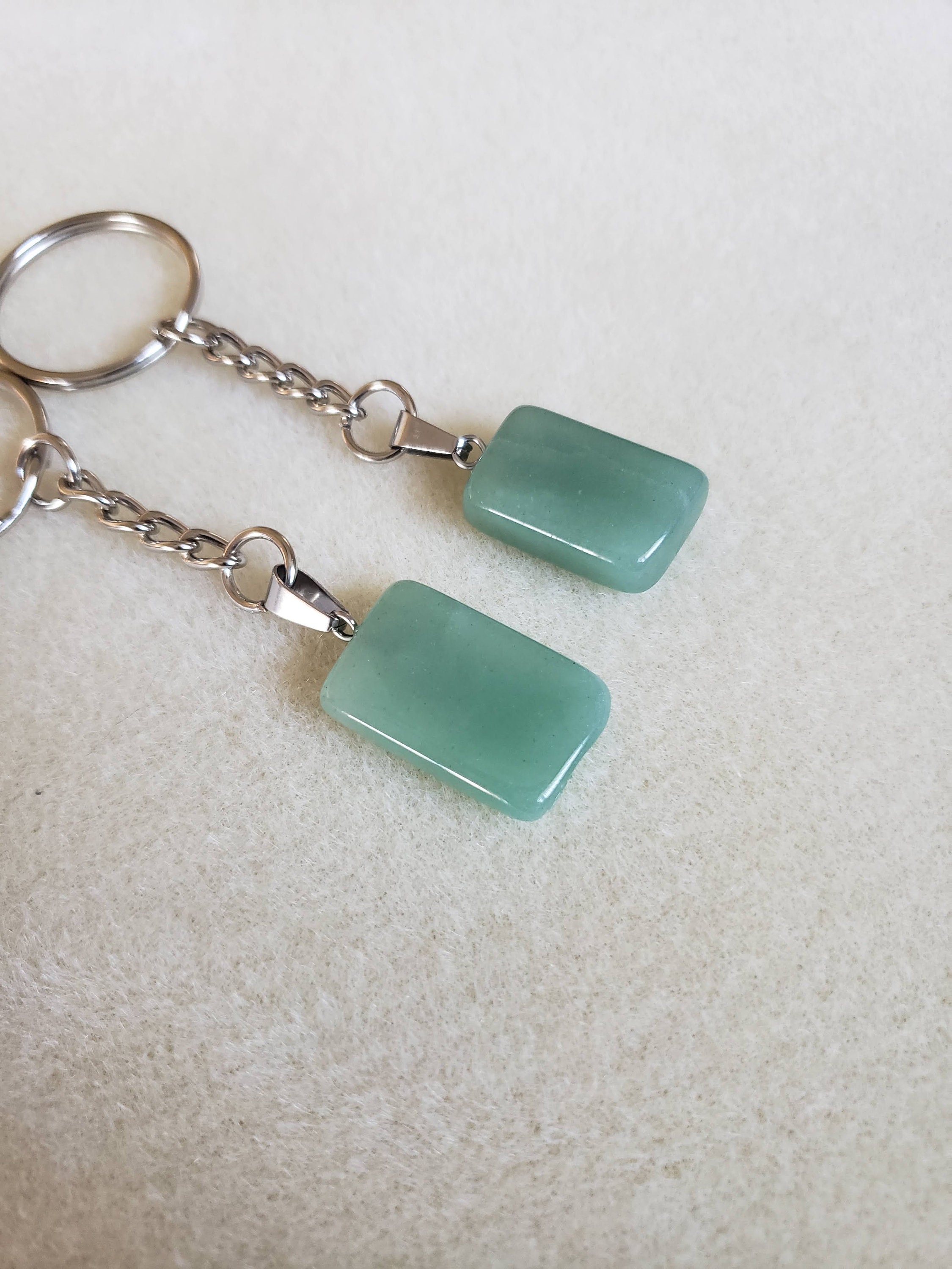 Green Gemstone Key Chain or Bag Charm - Etsy UK