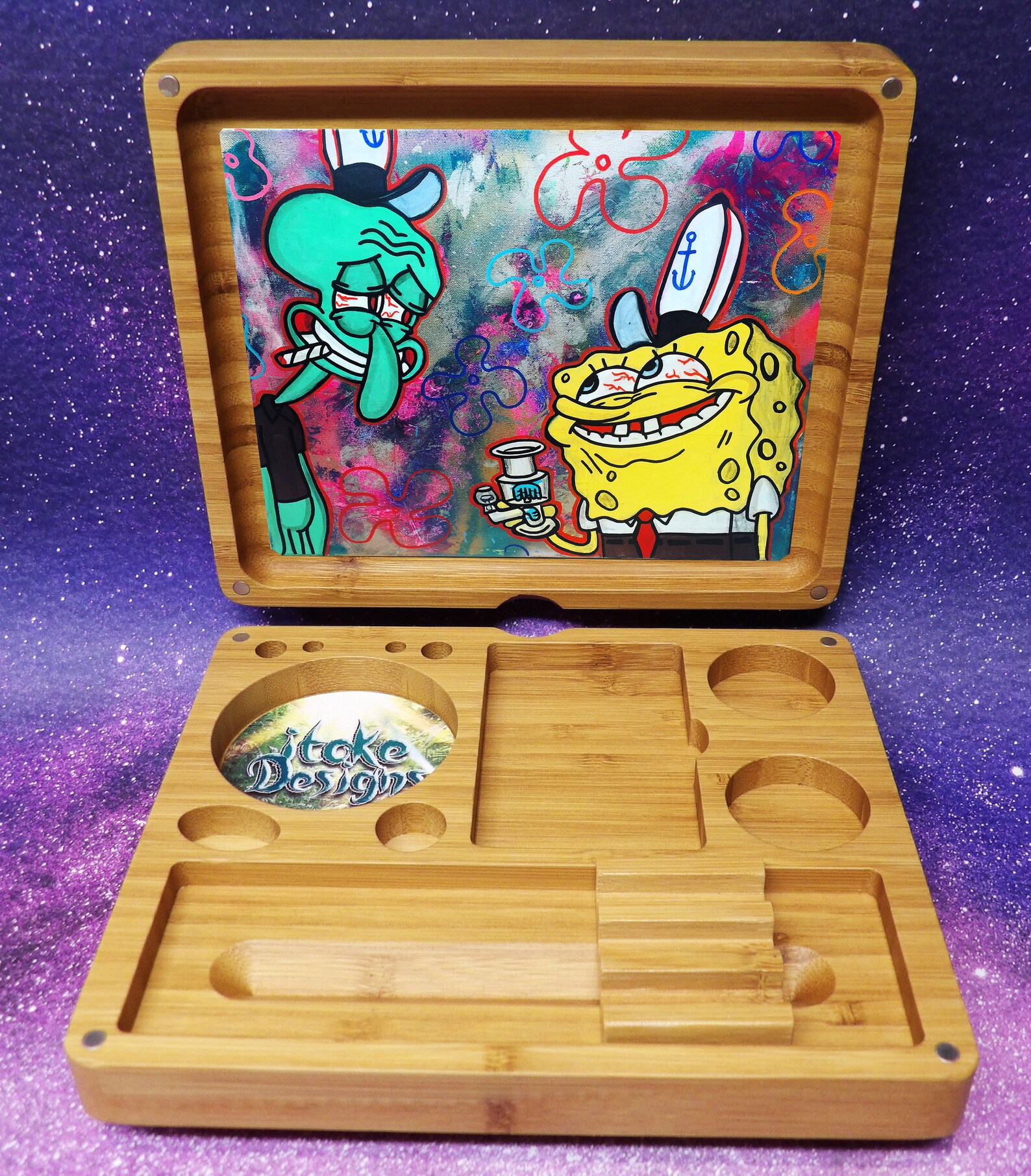 Spongebob & Squidward Rolling Tray - Etsy