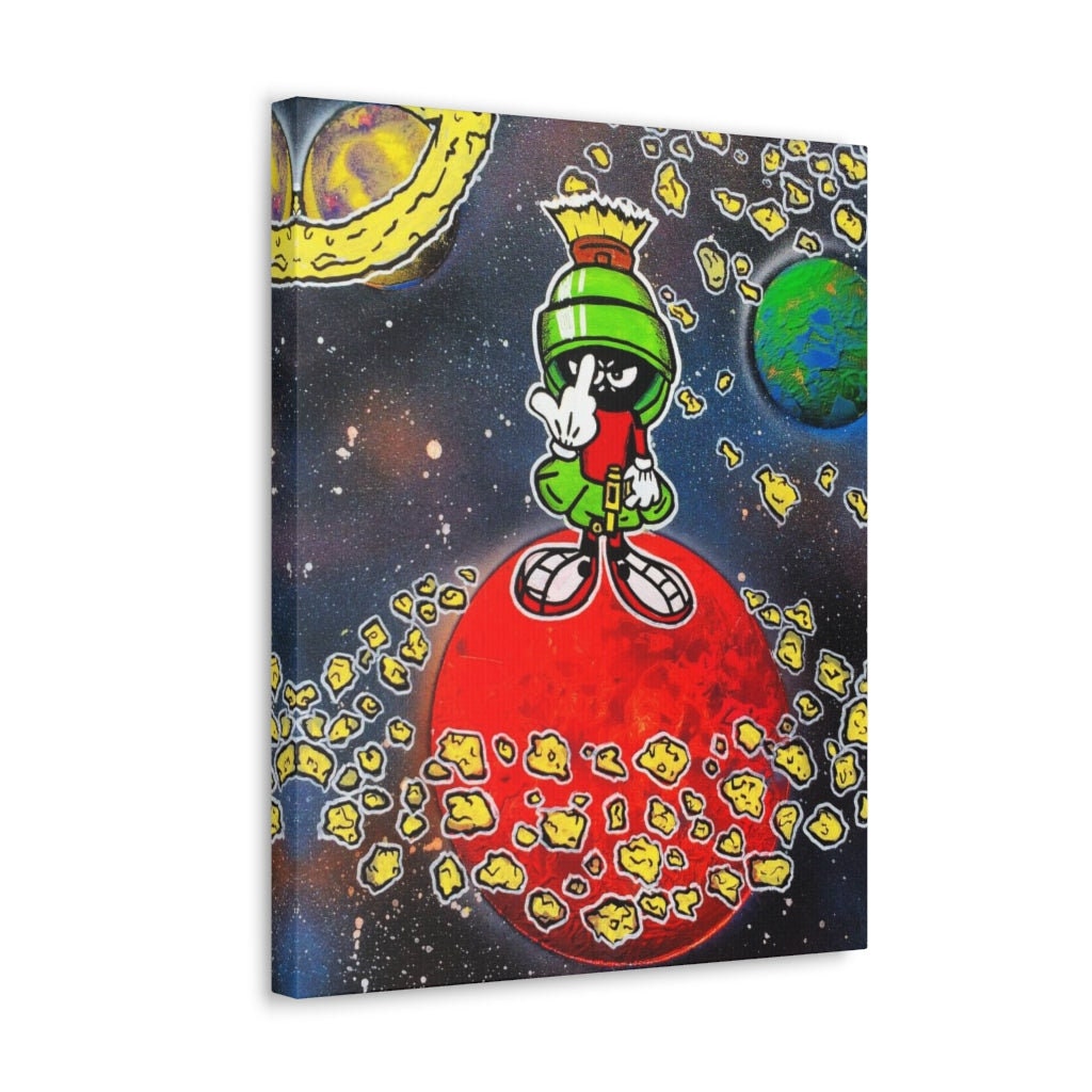 Middle Finger Marvin Canvas Print - Etsy