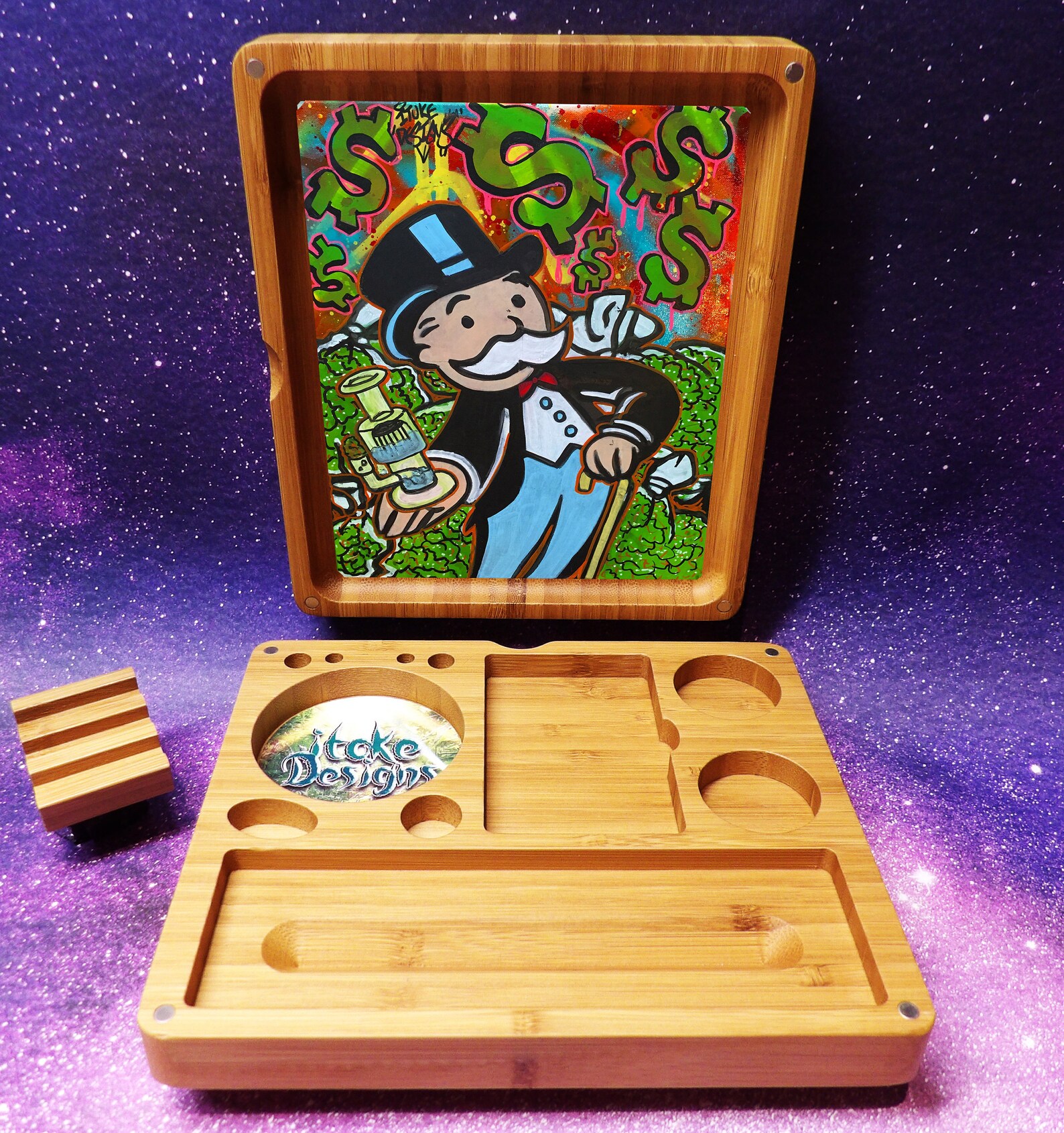 Monopoly Man Rolling Tray Stash Box | Etsy