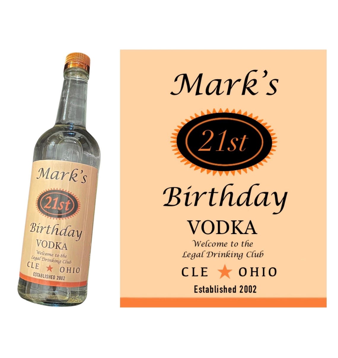 Custom Tito's Bottle Label - Etsy